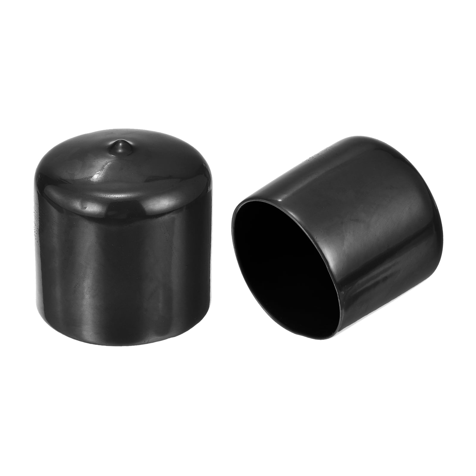 Uxcell 20pcs Round Rubber End Caps 1.85" Black Cover Screw Thread ...