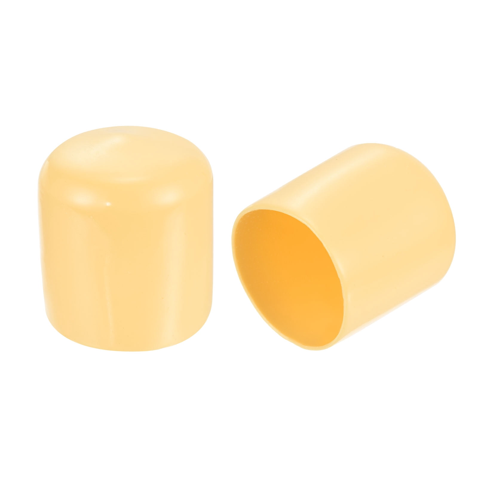 Uxcell 20pcs Round Rubber End Caps 1.54" Beige Vinyl Cover Screw Thread ...