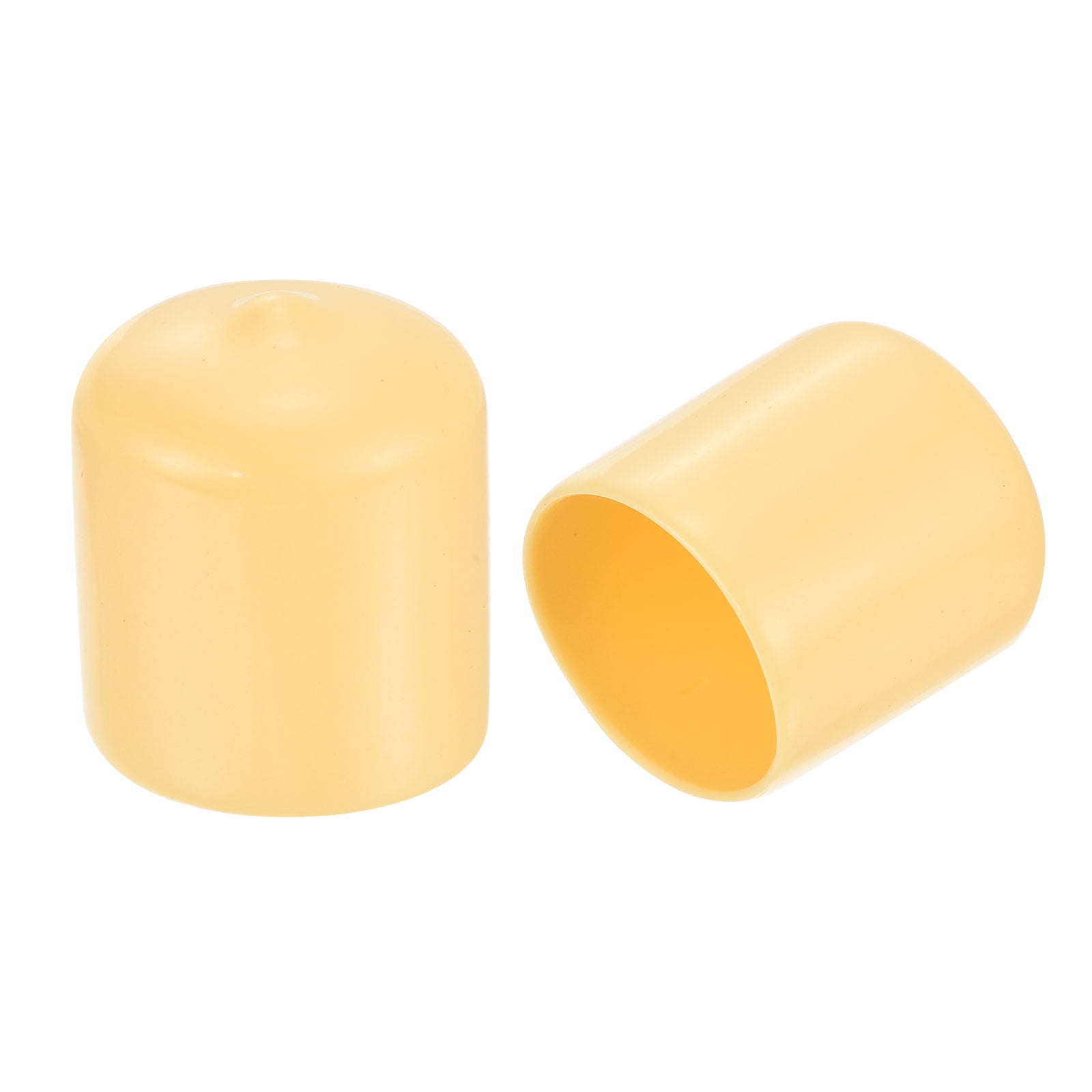 Uxcell 20pcs Round Rubber End Caps 15/16"(24mm) Beige Vinyl Cover Screw ...