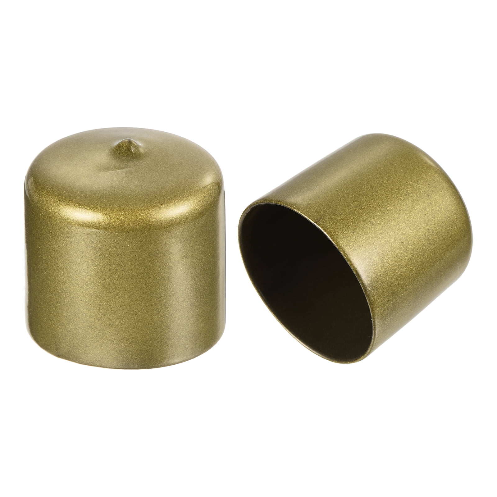 Uxcell 20pcs Round Rubber End Caps 1.97" Gold Cover Screw Thread ...