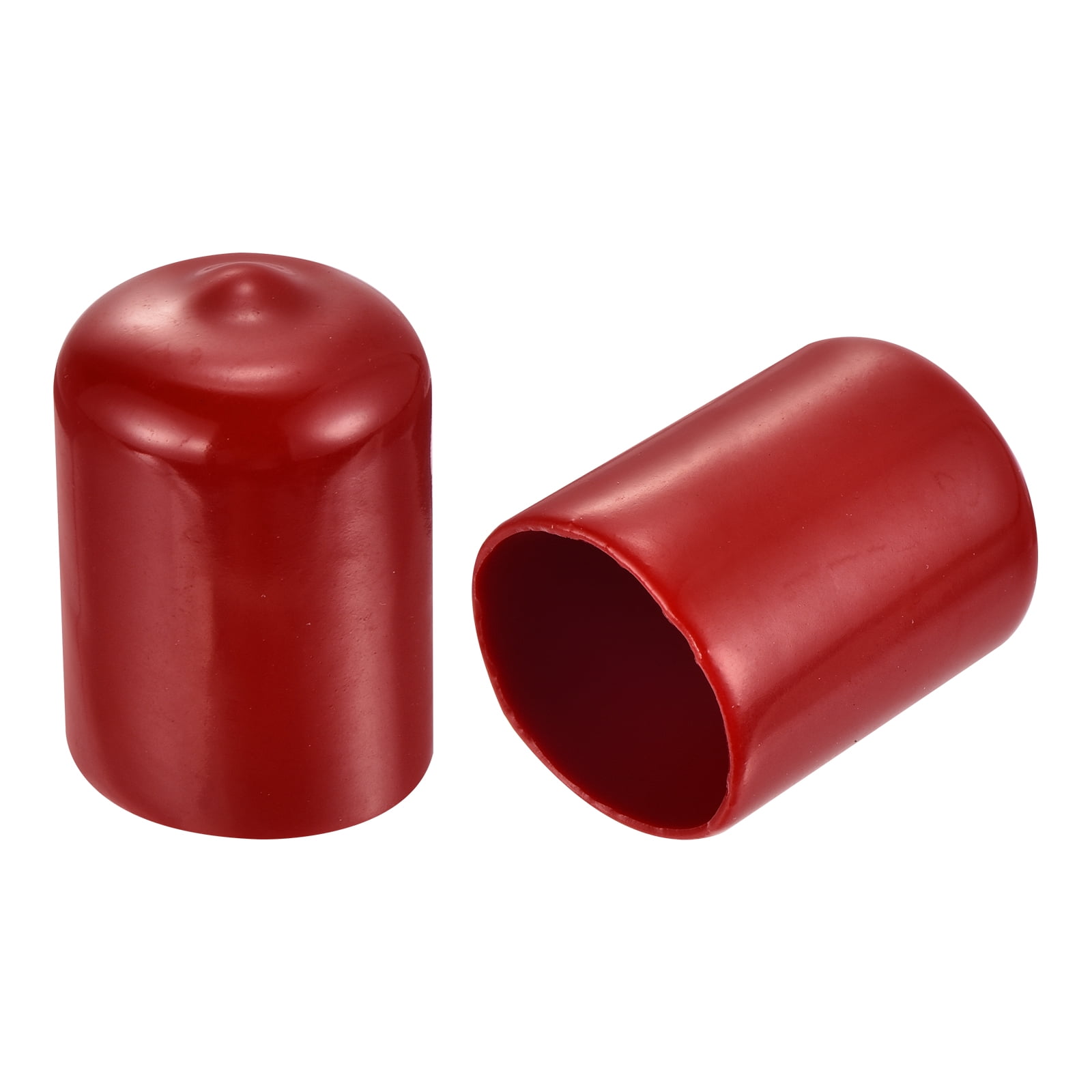 Uxcell 20pcs Round Rubber End Caps 3/4"(19mm) Burgundy Red Vinyl Cover ...