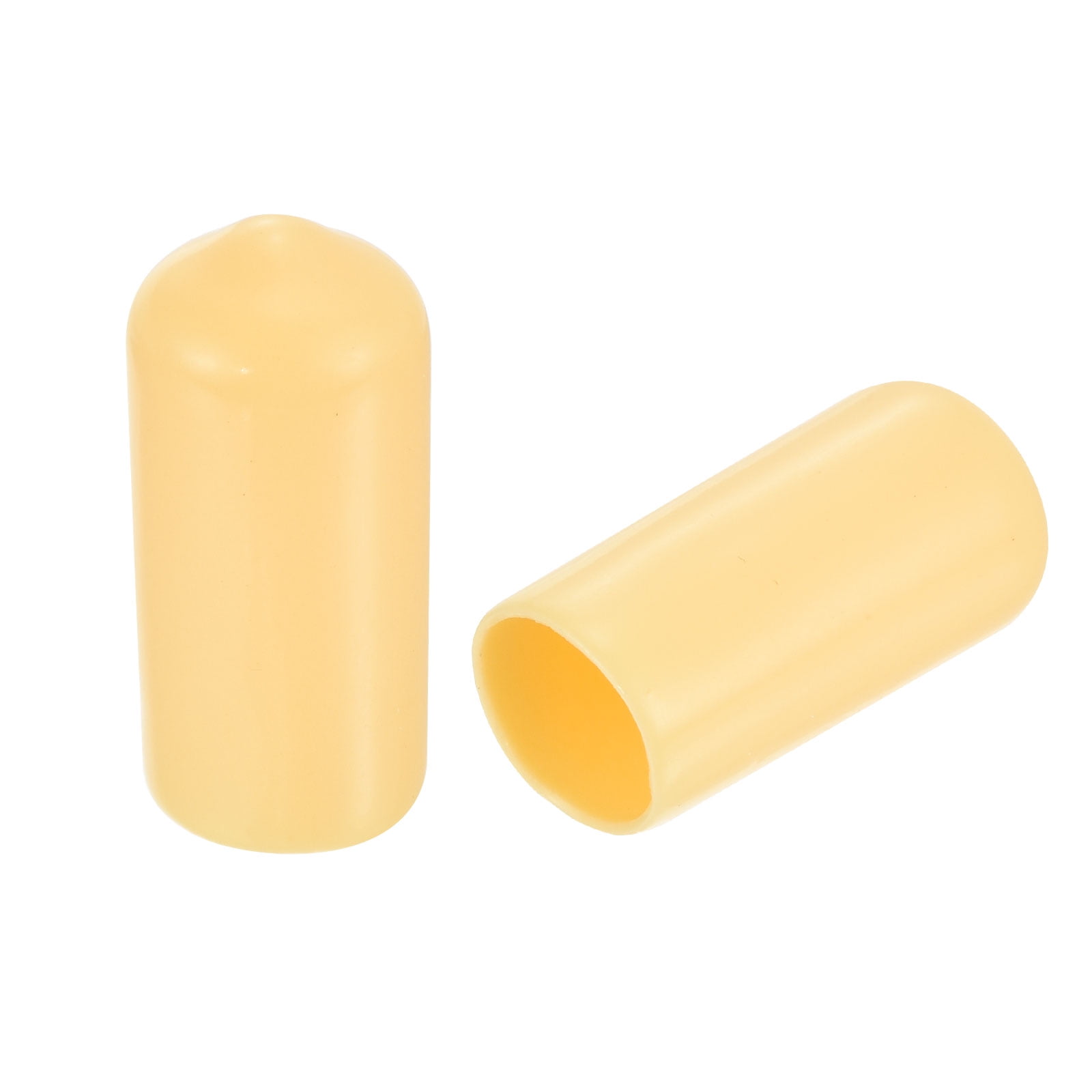 Uxcell 20pcs Round Rubber End Caps 0.37" Beige Vinyl Cover Screw Thread ...