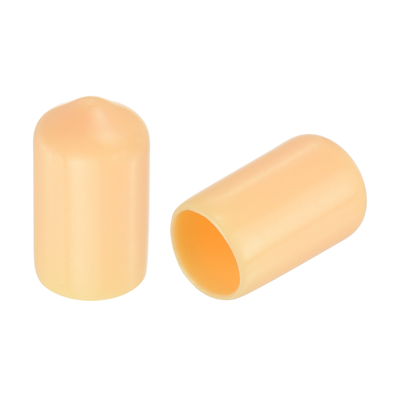Uxcell 20pcs Round Rubber End Caps 0.35" Beige Cover Screw Thread ...