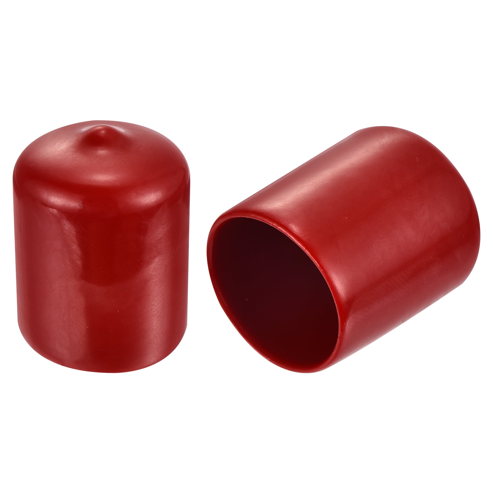Uxcell 20pcs Round Rubber End Caps 7/8"(22mm) Burgundy Red Vinyl Cover ...