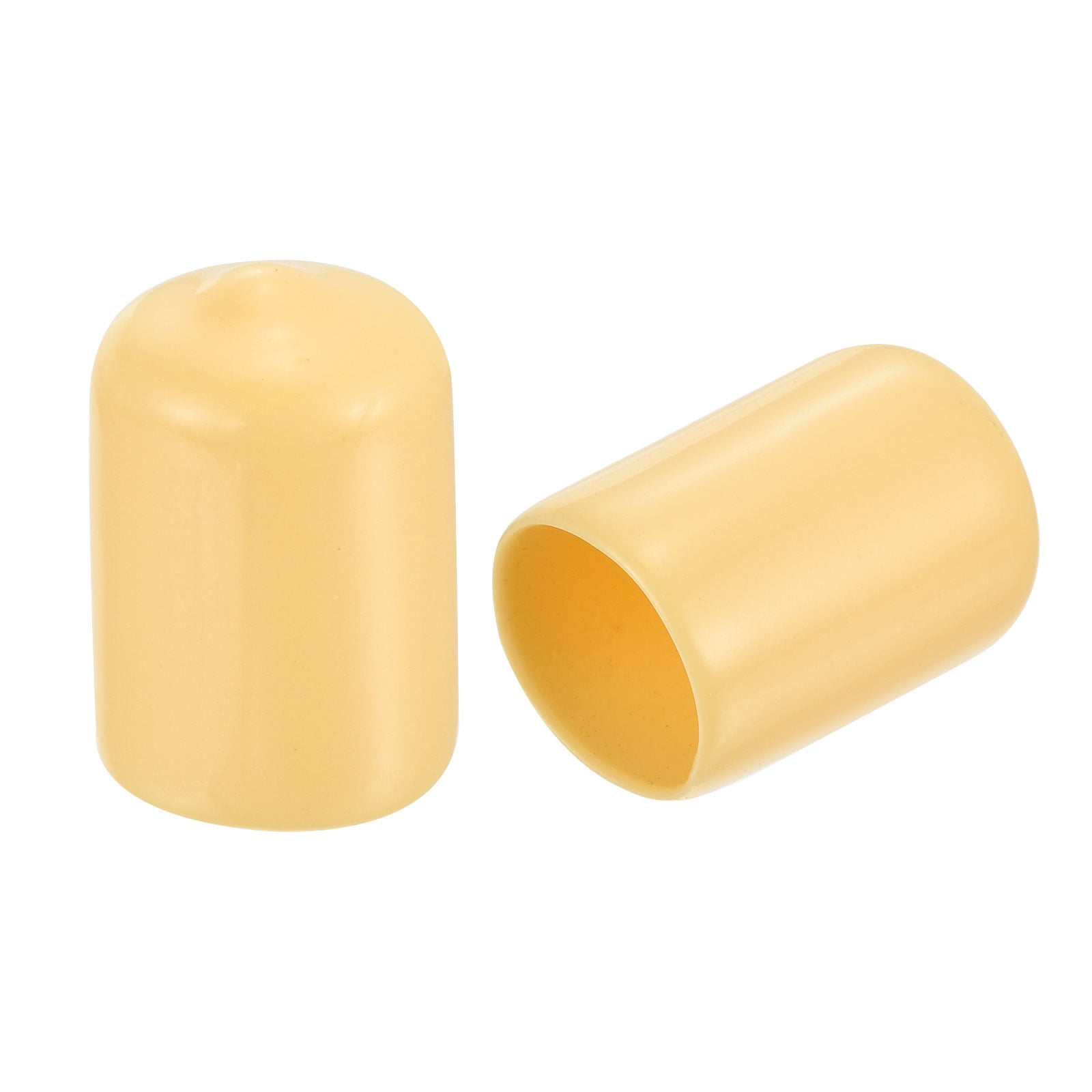 Uxcell 20pcs Round Rubber End Caps 9/16"(14mm) Beige Vinyl Cover Screw ...