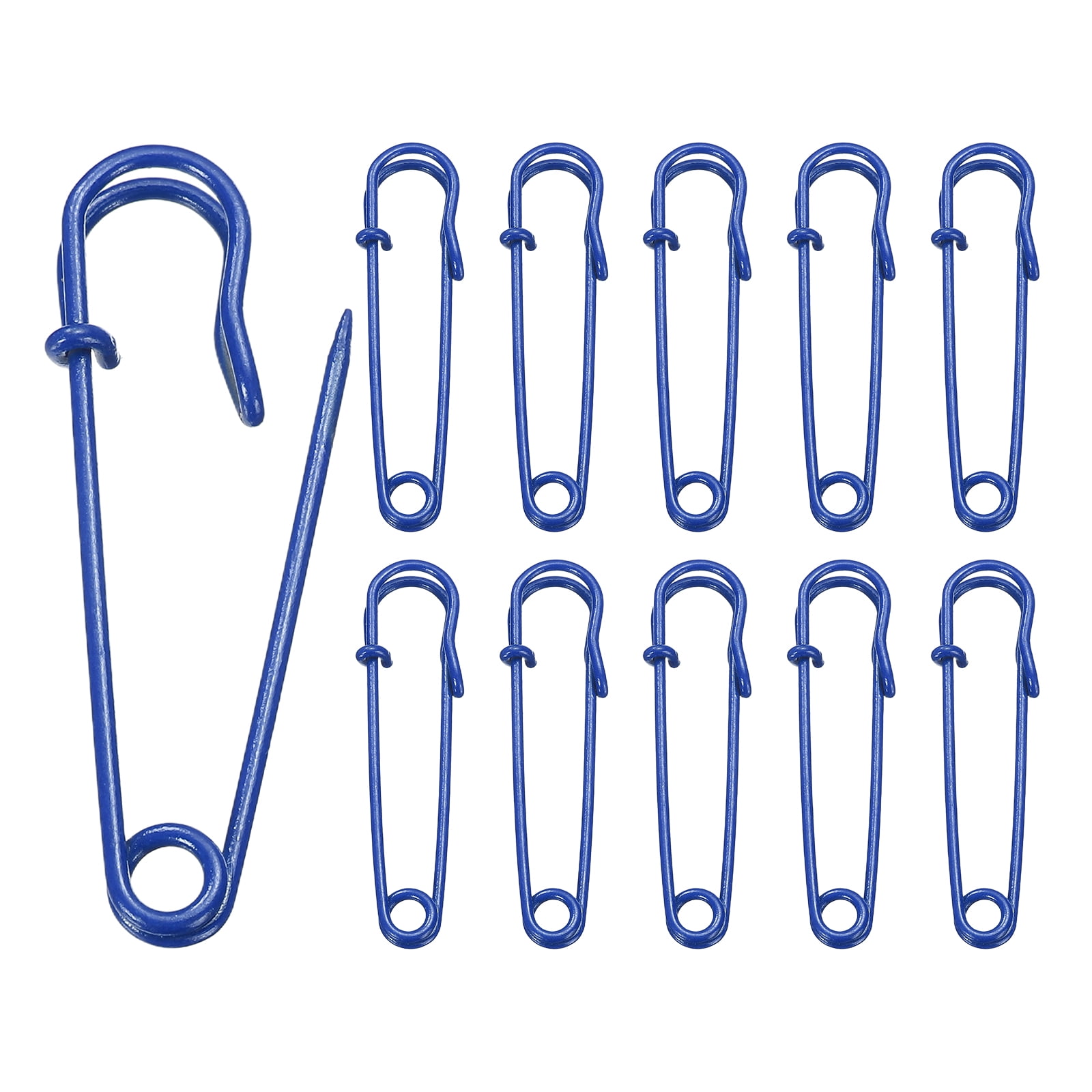 Uxcell 20pcs Safety Pins 2 Inch (50mm) Baked Paint Steel Large Safety ...