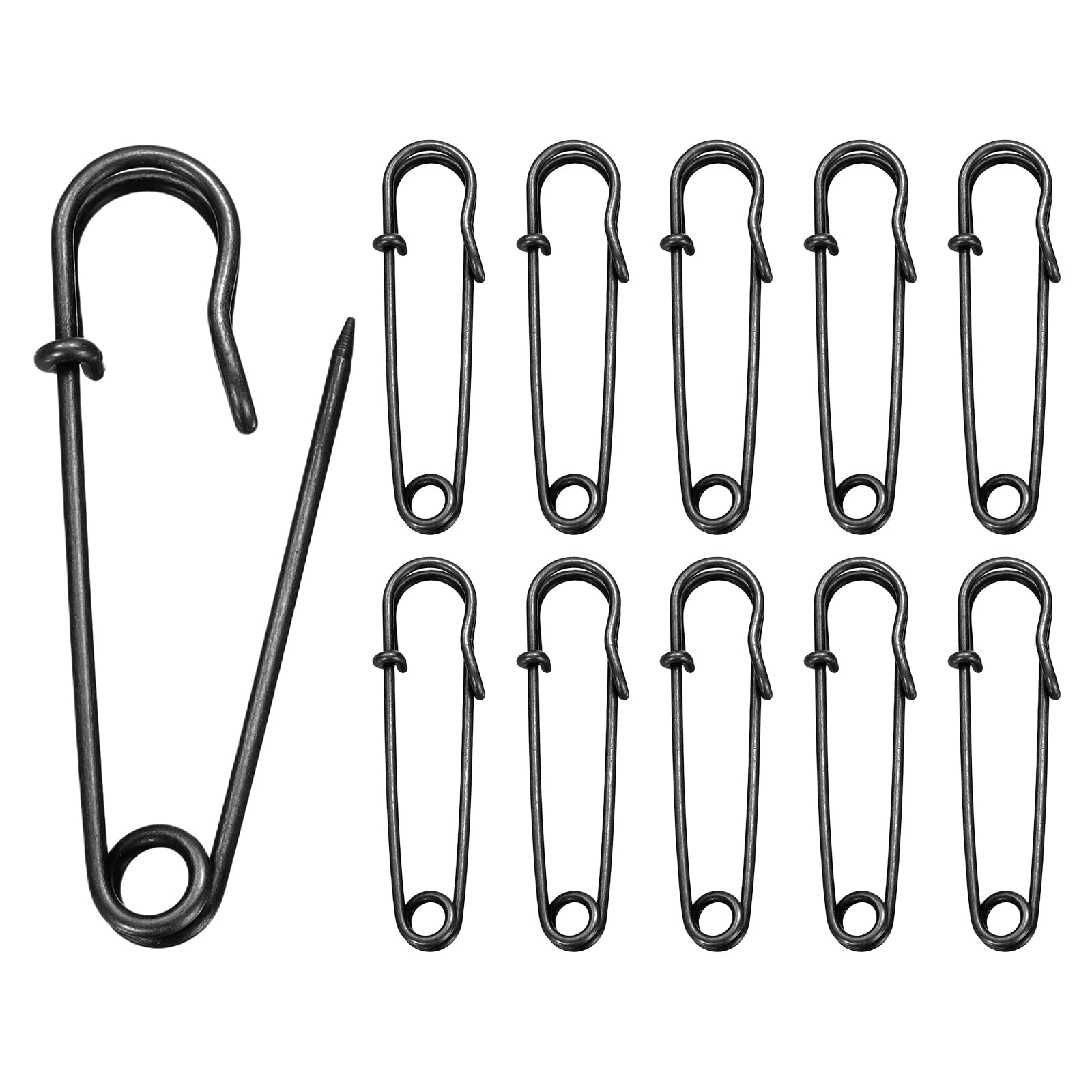Uxcell 20pcs Safety Pins 2 Inch (50mm) Electroplated Steel Large Safety ...