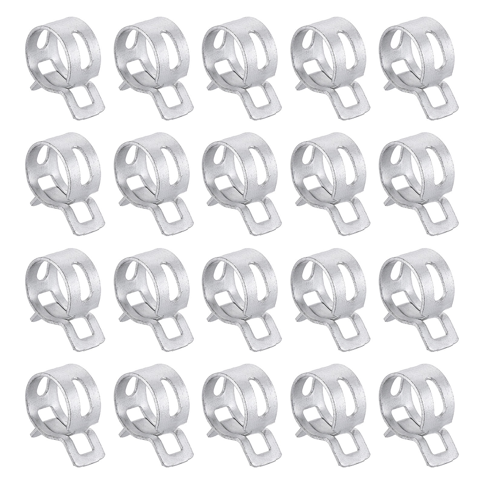 Uxcell 20pcs Spring Band Type Hose Clamps 12mm Fuel Line Hose Spring ...