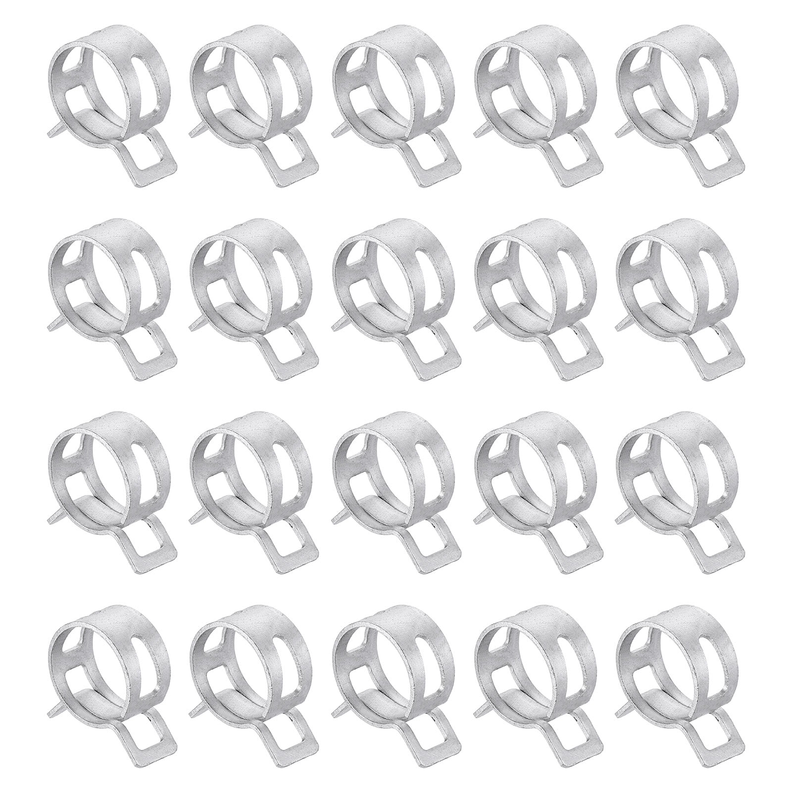 Uxcell 20pcs Spring Band Type Hose Clamps 20mm Fuel Line Hose Spring ...