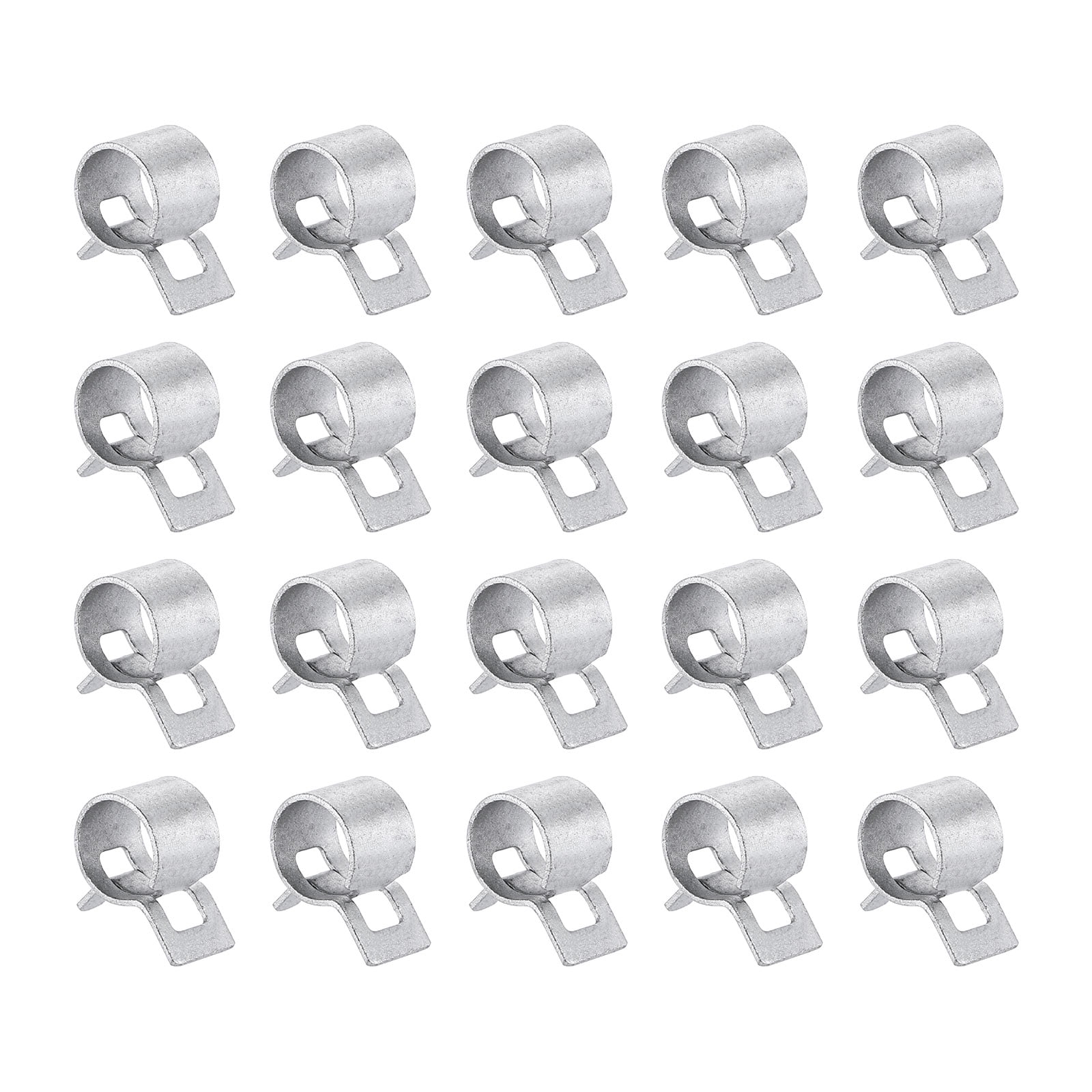 Uxcell 20pcs Spring Band Type Hose Clamps 6.5mm Fuel Line Hose Spring ...