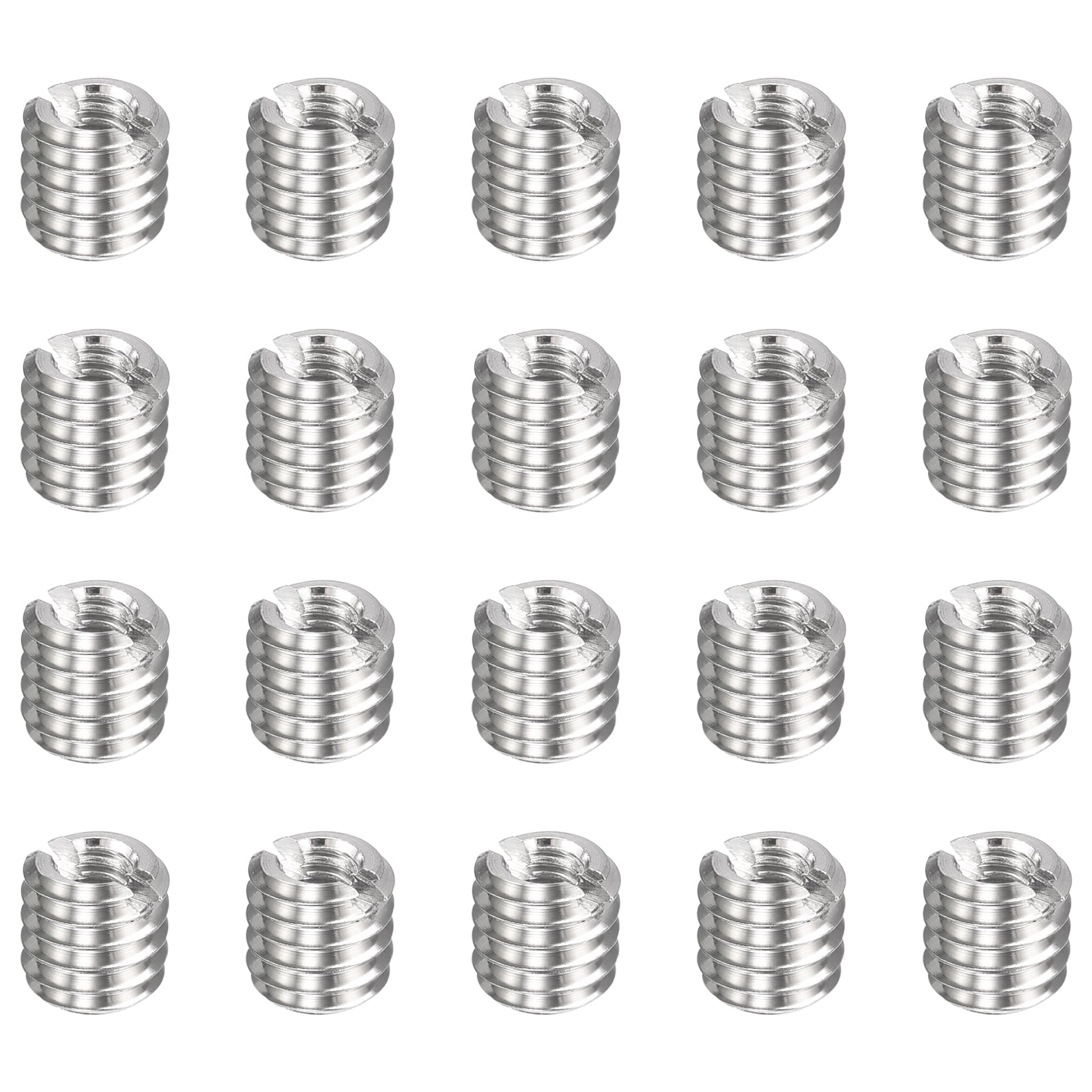 Uxcell 20pcs Thread Repair Inserts M4 x 0.7 Male to M2 x 0.4 Female Thread 4mm Long Stainless ...
