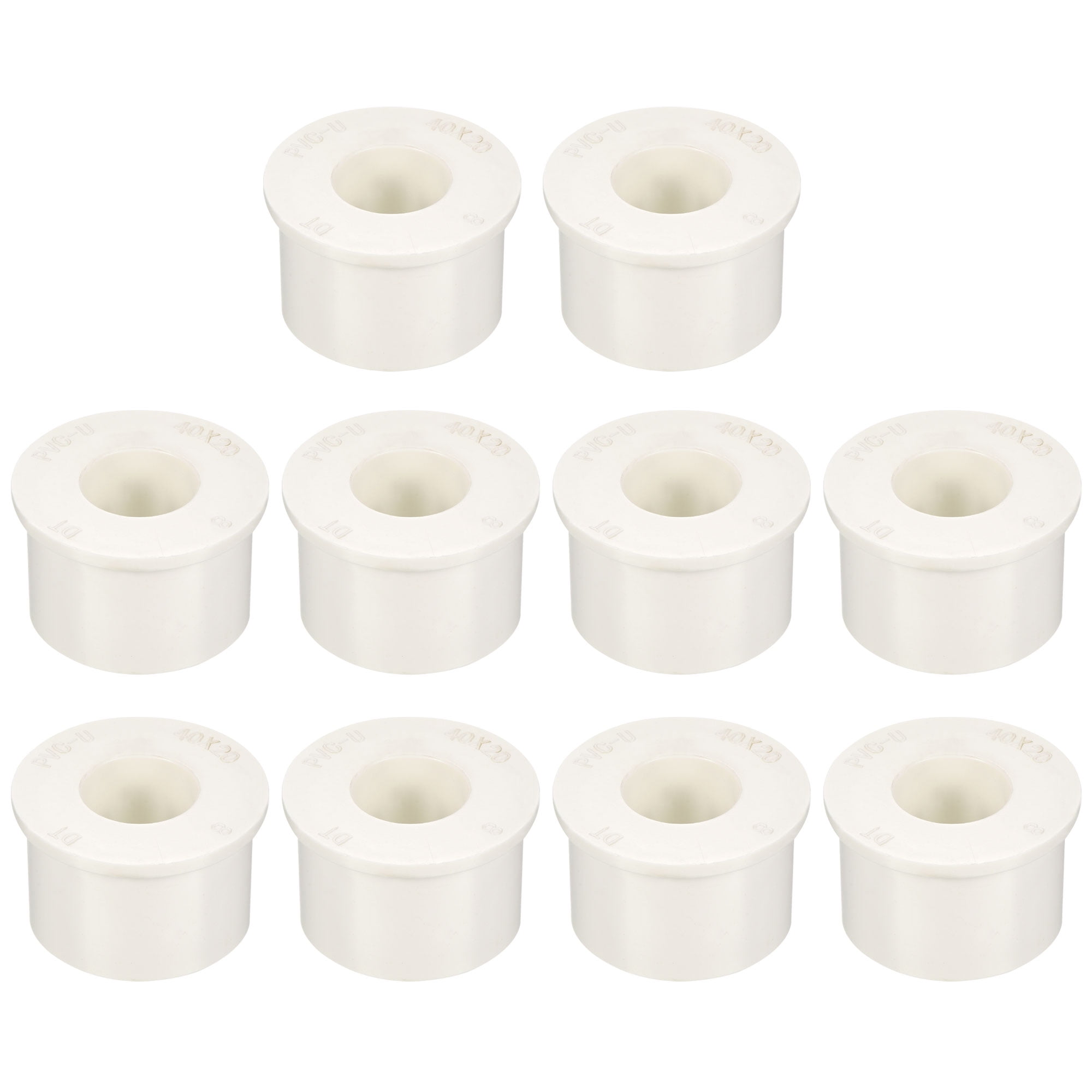 Uxcell 20x40mm PVC Reducer Bushing Pipe Fitting Coupling Tube Adapter ...