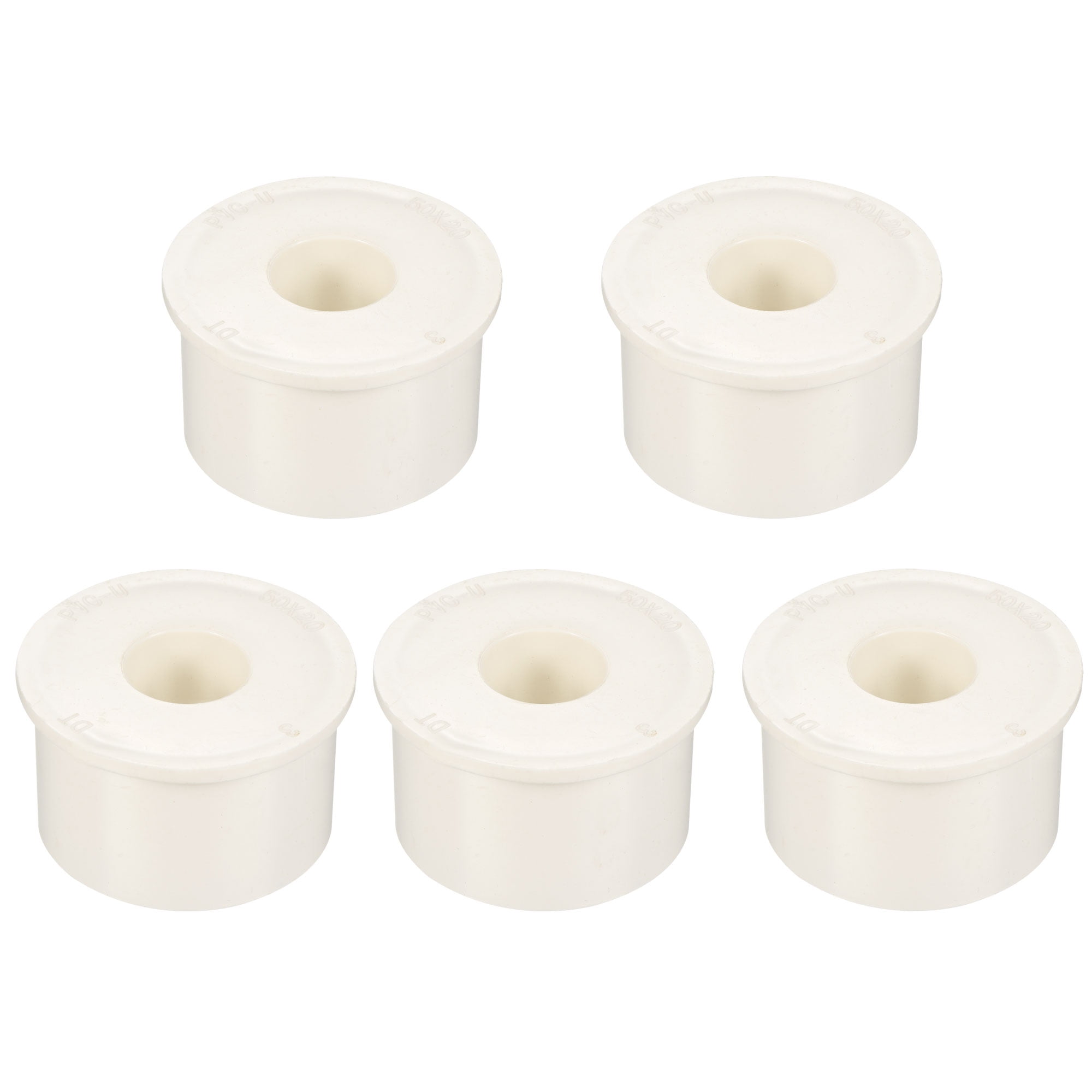 Uxcell 20x50mm PVC Reducer Bushing Pipe Fitting Coupling Tube Adapter ...