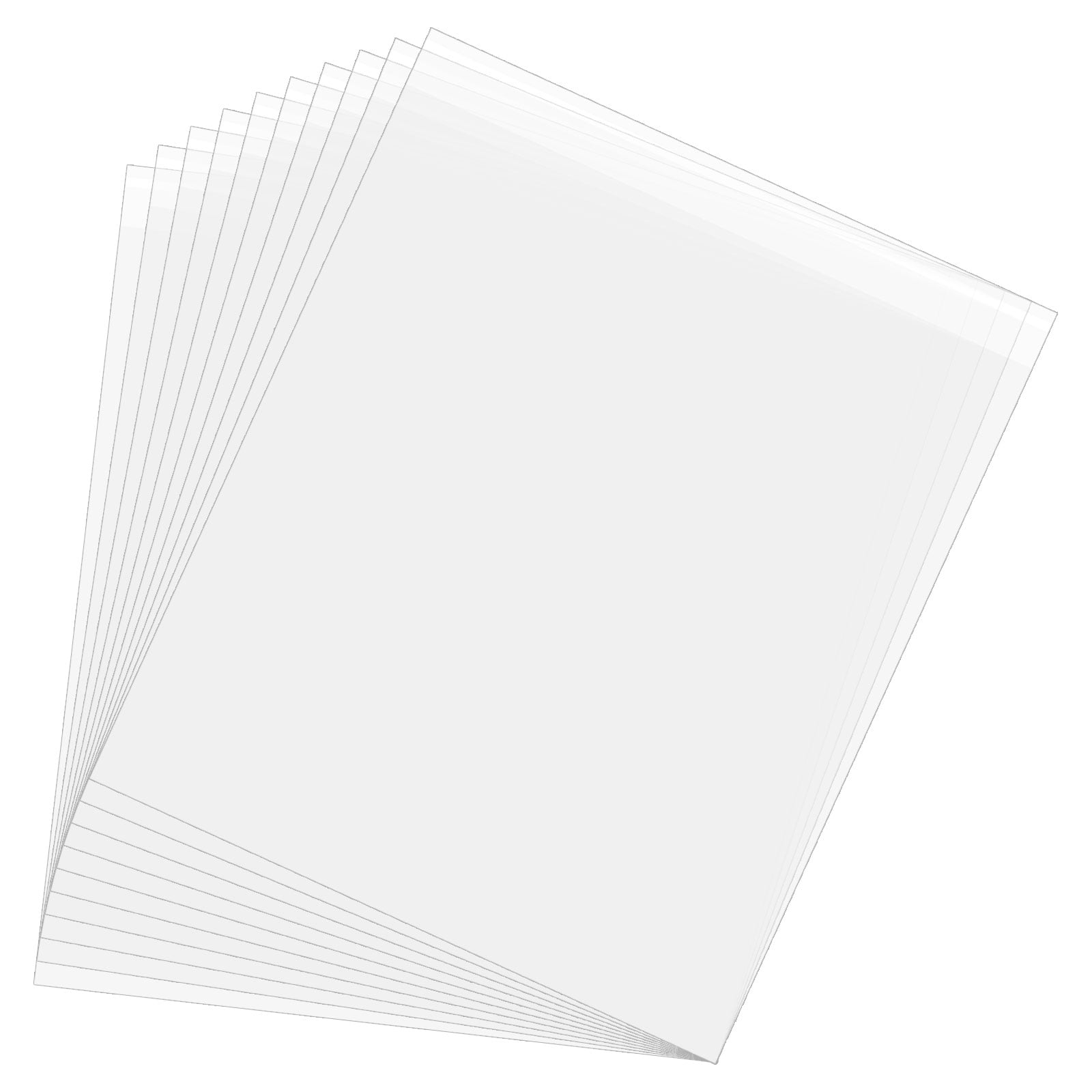 Uxcell 21.3"x 17.7" Acid-Free Picture Sleeve, 200 Pack Crystal Clear ...
