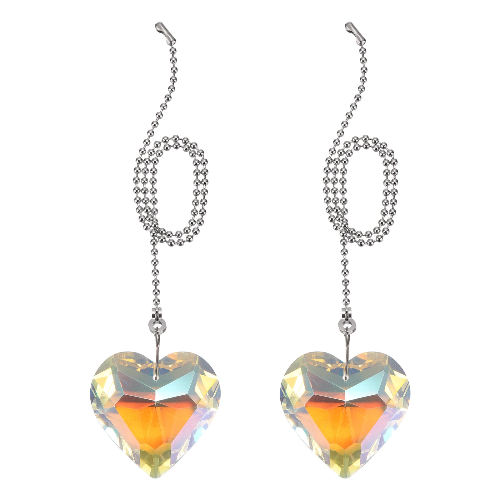 Uxcell 21 Inch Crystal Ceiling Fan Pull Chains, Dazzling Colors, 2 Pcs ...