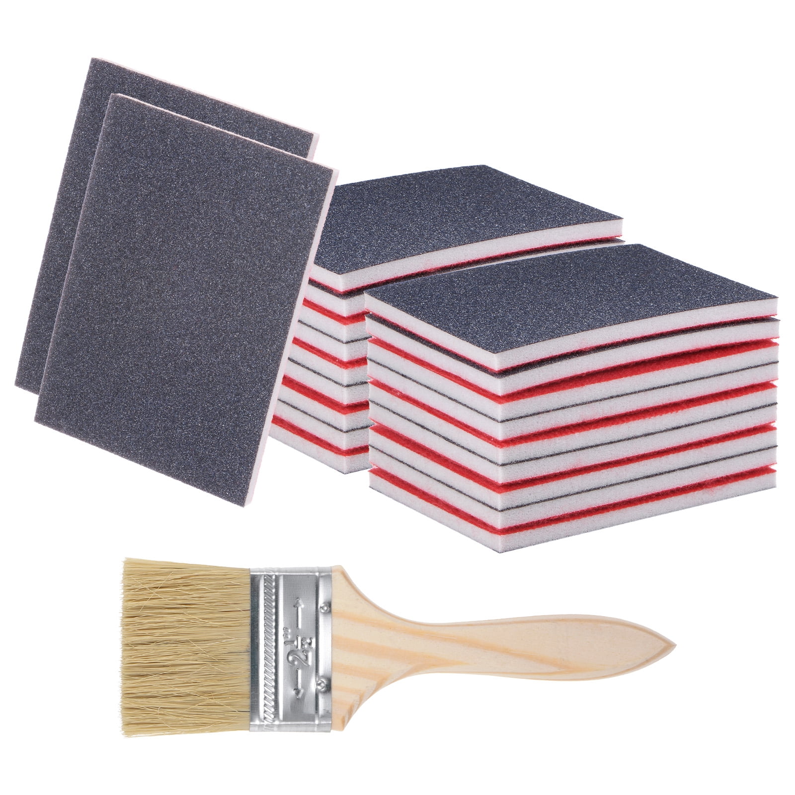 Uxcell 21 Pcs Sanding Block 320 Grit 70 x 100mm Wet Dry Sanding Pad ...