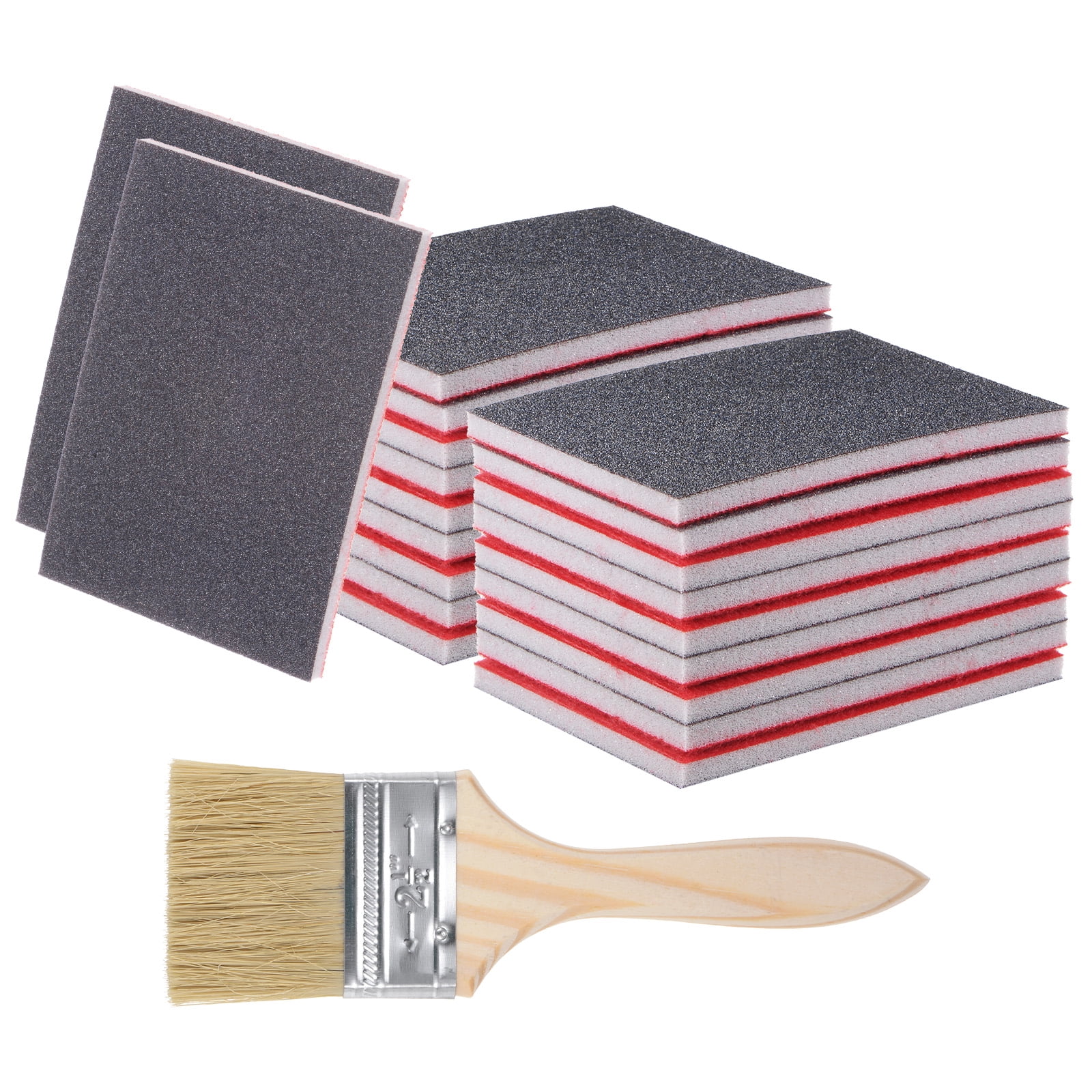Uxcell 21 Pcs Sanding Block 400 Grit 70 x 100mm Wet Dry Sanding Pad ...