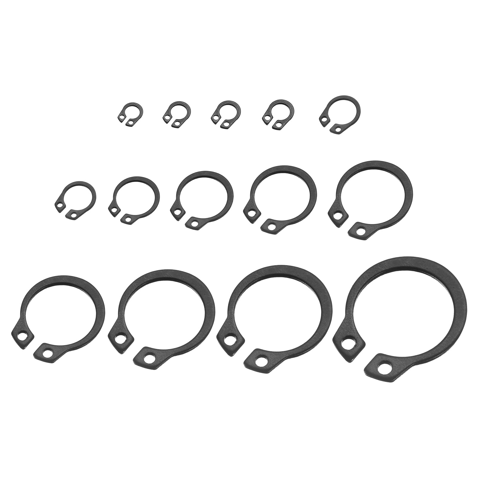 Uxcell 210 Pack External Retaining Rings, 14 Sizes 65Mn Carbon Steel Circlip Snap Ring - Walmart.com