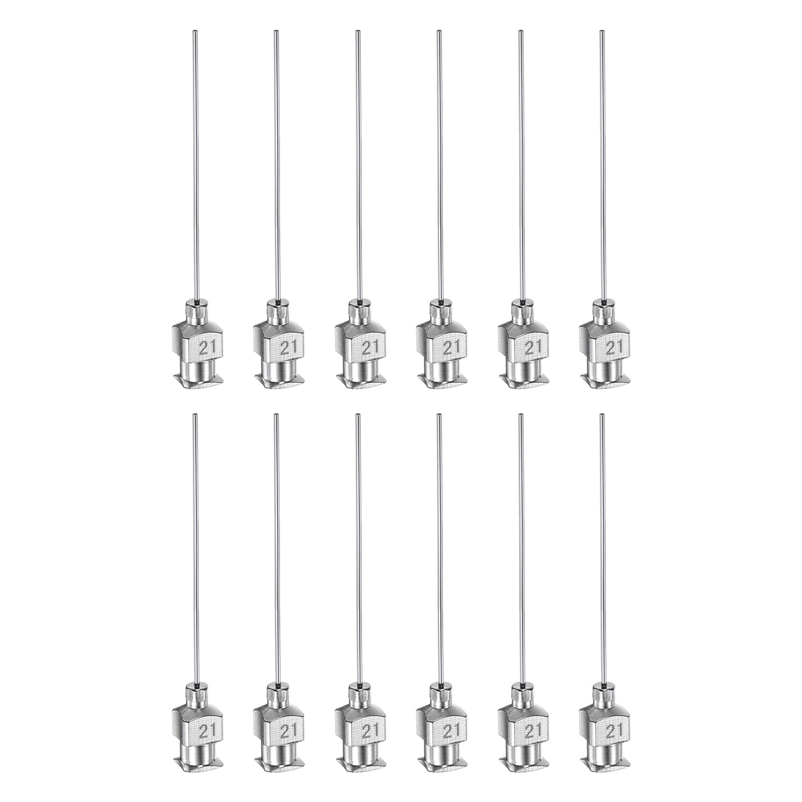 Uxcell 21G Stainless Steel Dispensing Needles, 1 1/2" Glue Needle Tube ...