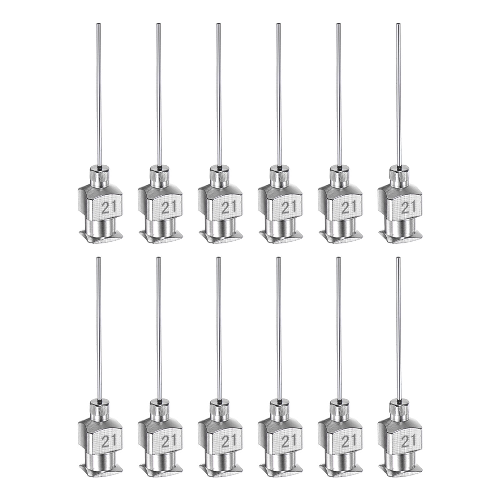 Uxcell 21G Stainless Steel Dispensing Needles, 1" Glue Needle Tube ...