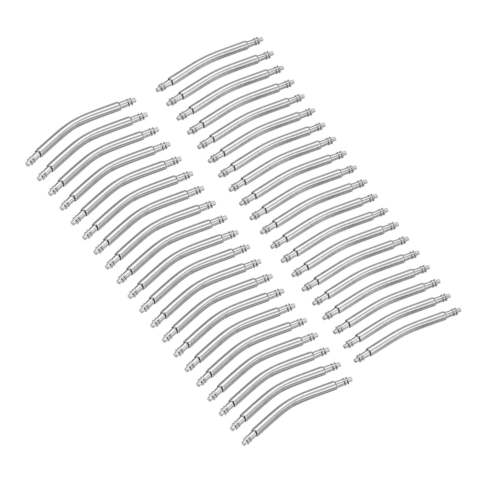 Uxcell 21mm 22mm Curved Spring Bar Pins 1.5mm 1.8mm Dia Stainless Steel ...