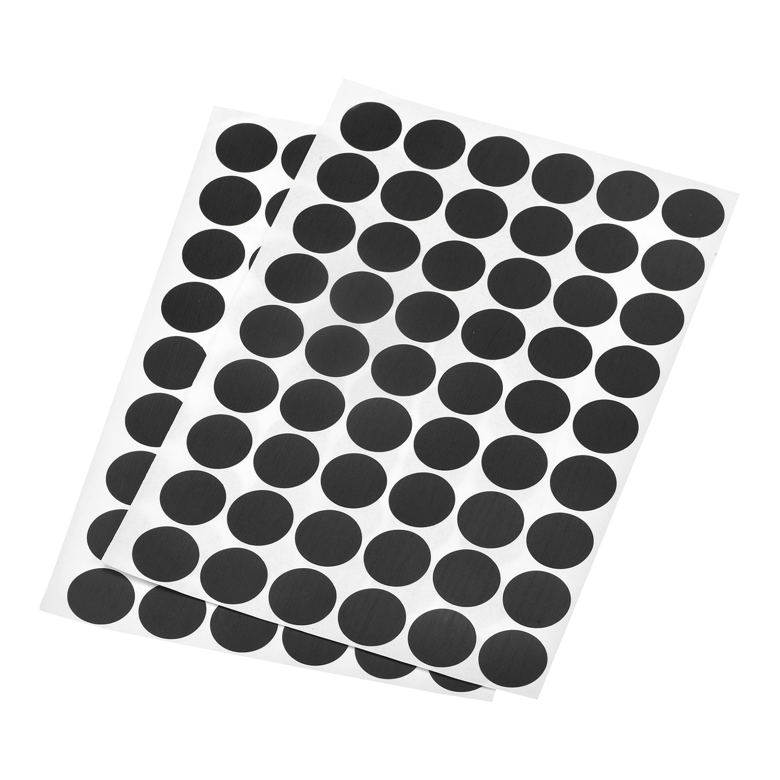 Uxcell 21mm Dia PVC Self Adhesive Screw Hole Cover Stickers Black 6 ...