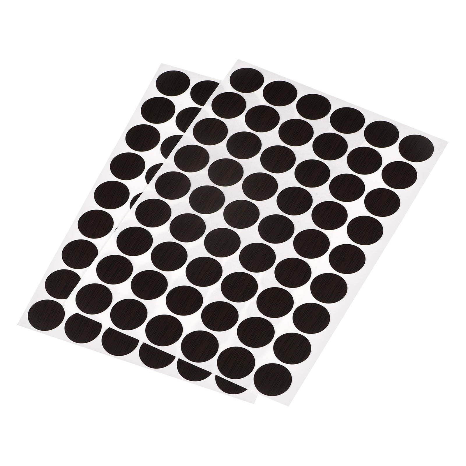 Uxcell 21mm Dia Self Adhesive Screw Hole Cover Stickers Black Line 6 ...