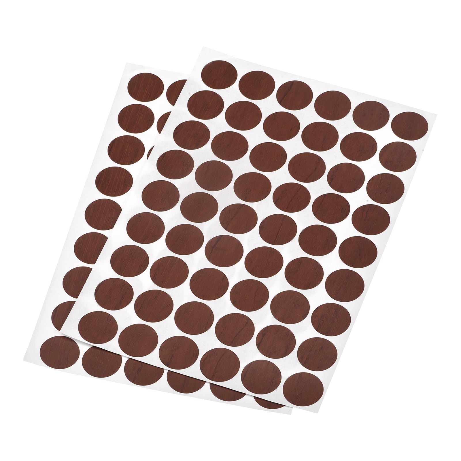 Uxcell 21mm Dia Self Adhesive Screw Hole Cover Stickers Dark Brown 4 ...