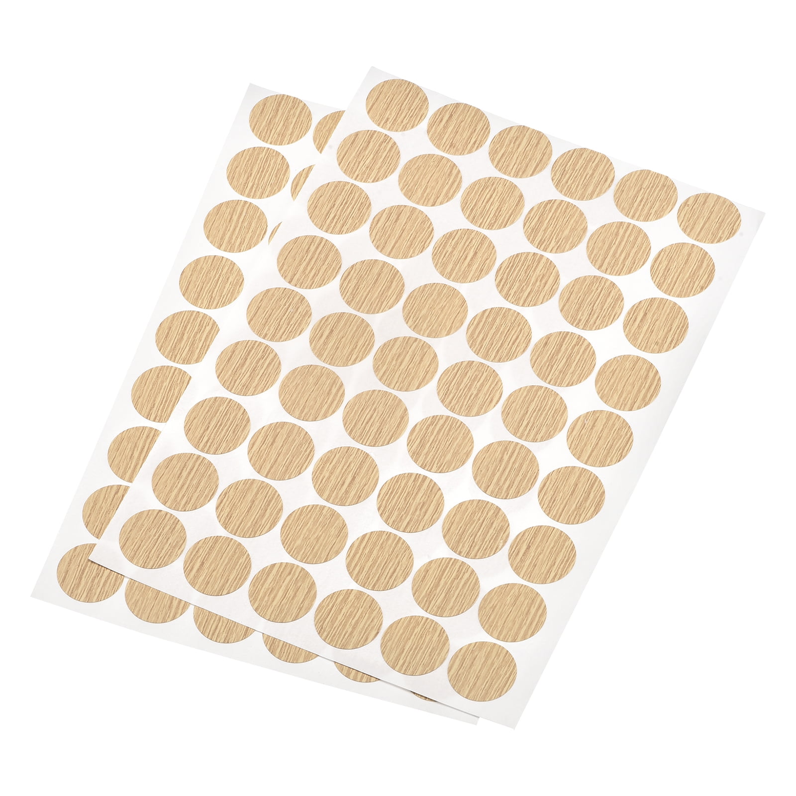 Uxcell 21mm Dia Self Adhesive Screw Hole Cover Stickers Khaki 6 Sheet ...