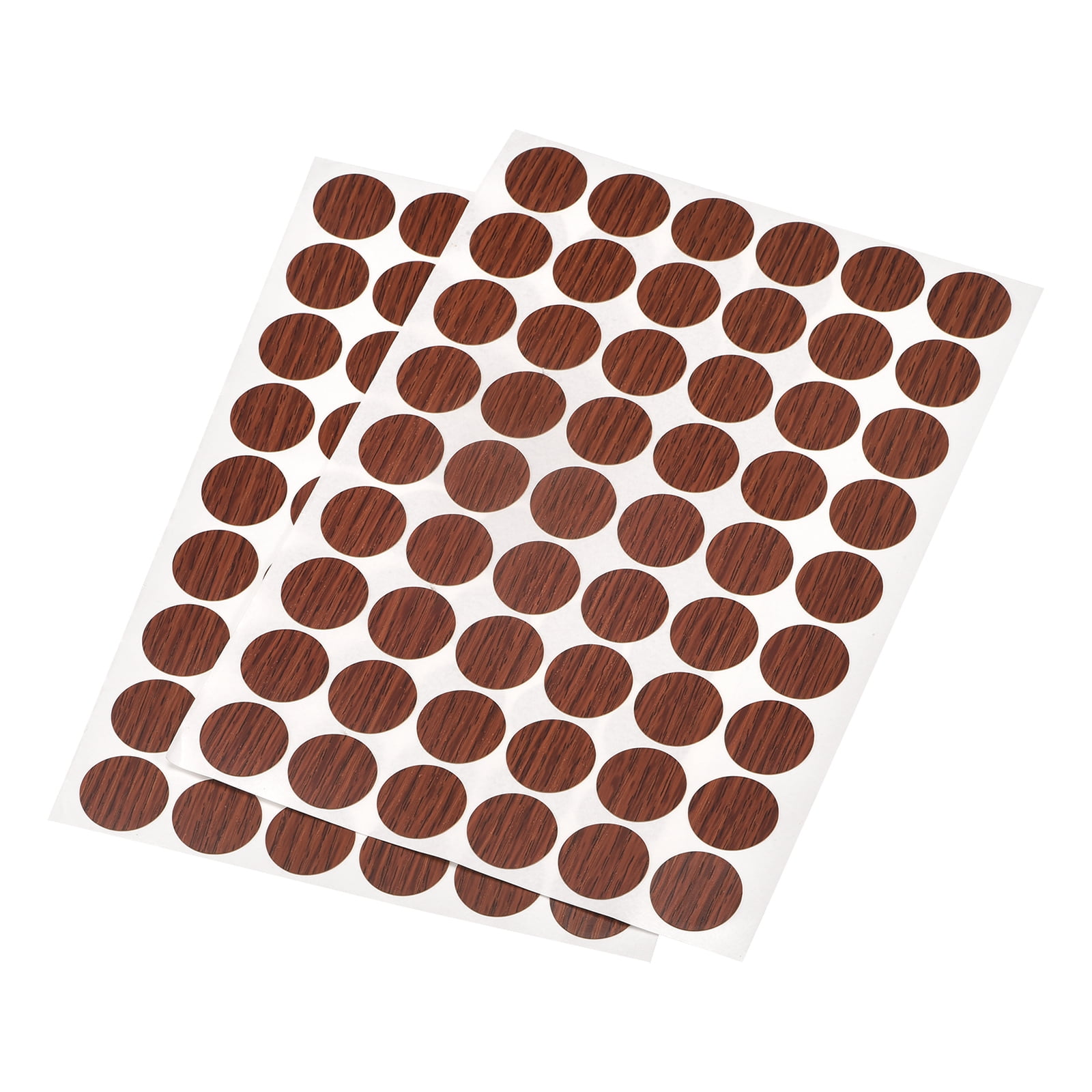 Uxcell 21mm Dia Self Adhesive Screw Hole Cover Stickers Red Brown 2 ...