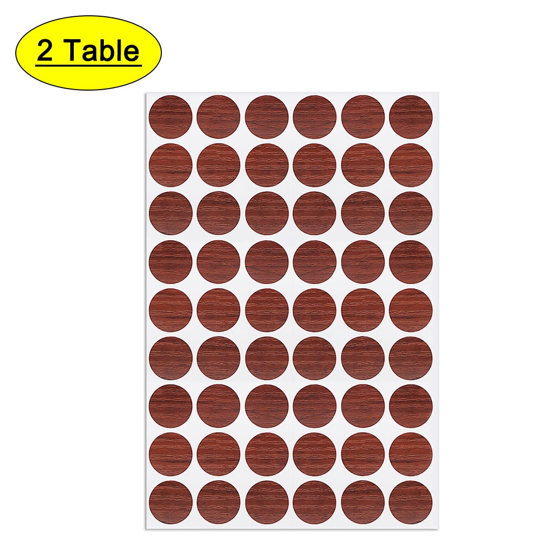 Uxcell 21mm Diameter Red Walnut Self-adhesive Screw Hole Stickers ...