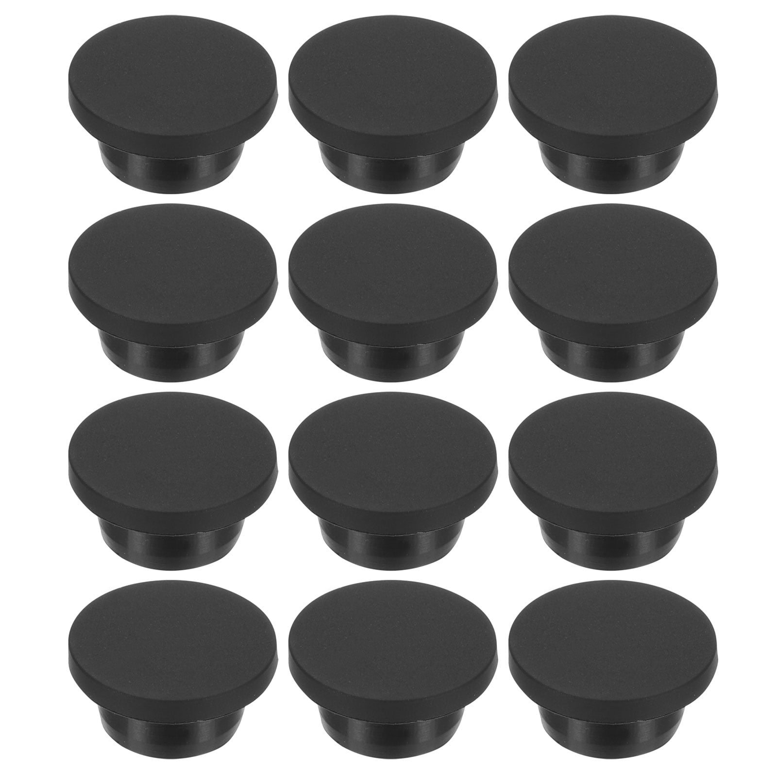 Uxcell 21mm Diameter Rubber Hole Plugs, 12 Pcs Silicone Rubber Round ...