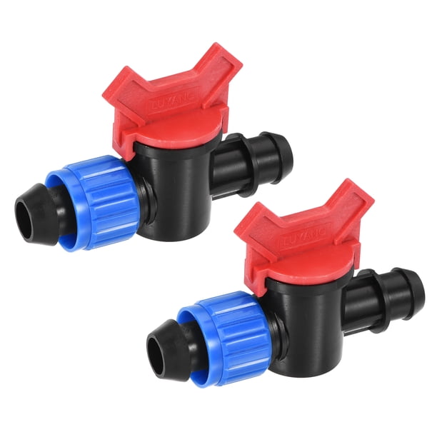 Uxcell 21mm(with Lock) x 19mm Barb Connector Shut Off Switch Ball Valve ...