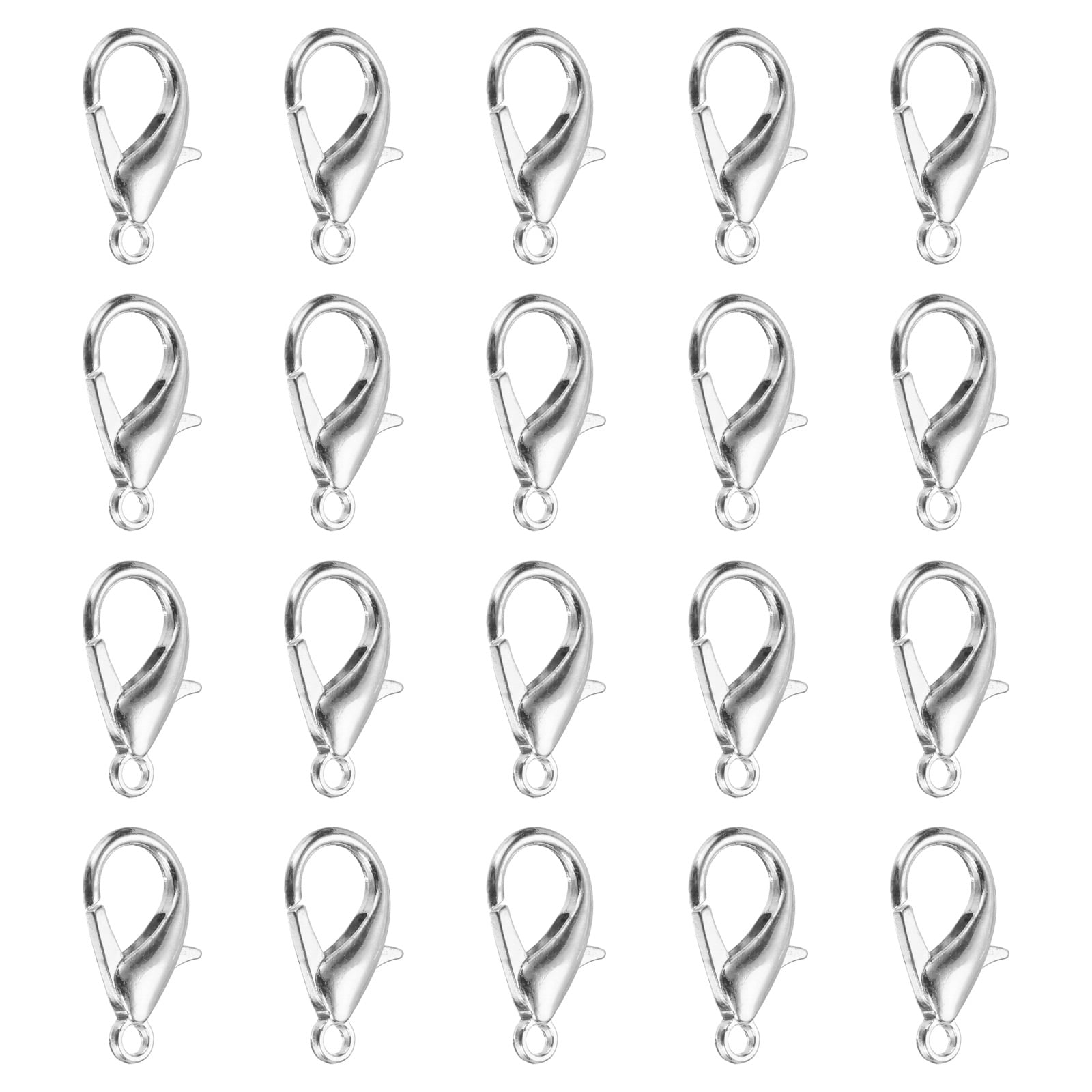 Uxcell 21x11mm Lobster Clasp, 100Pcs Metal Lobster Claws Clasp ...