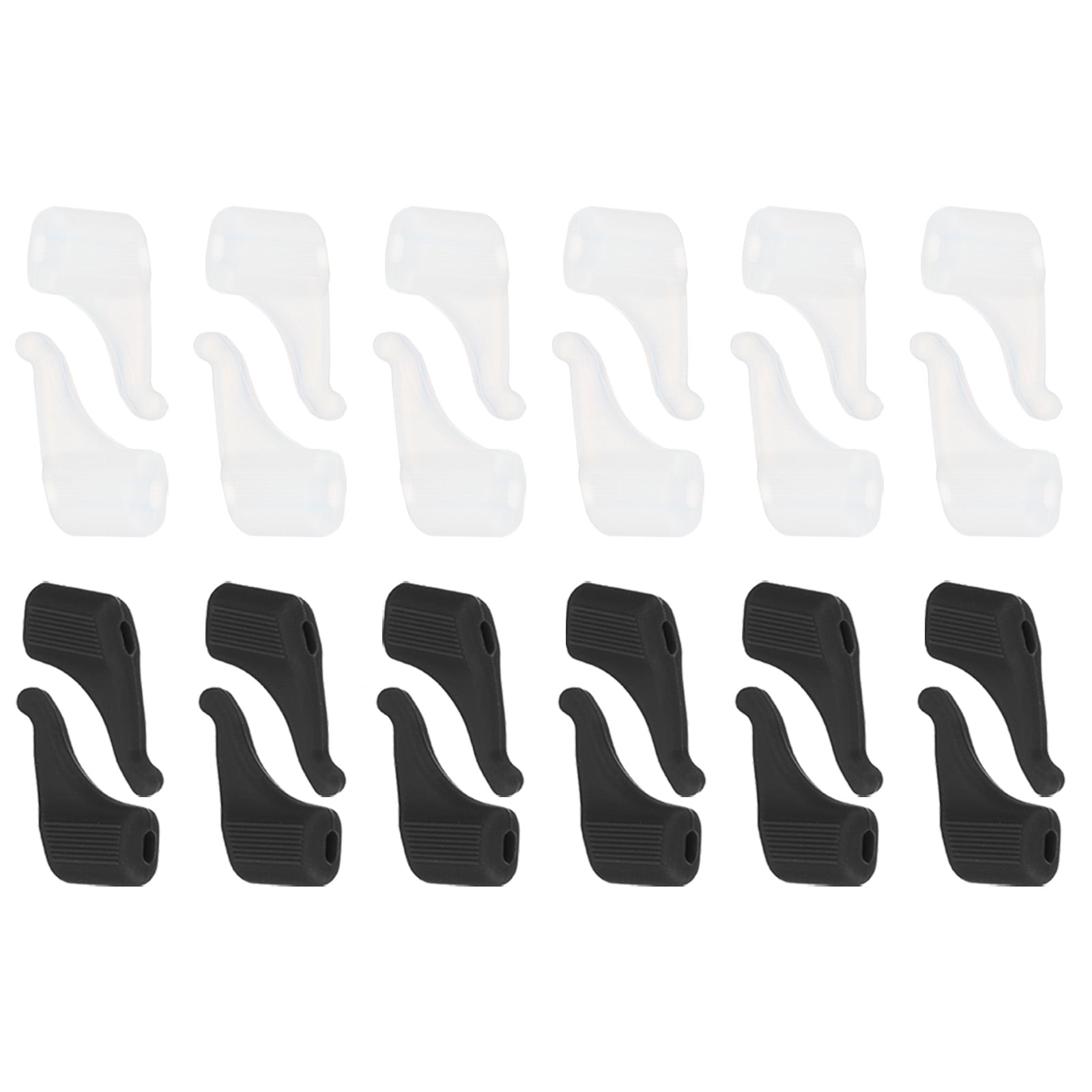Uxcell 21x17mm Glasses Ear Grips Anti Slip Eyeglass Ear Hooks Eyeglass ...
