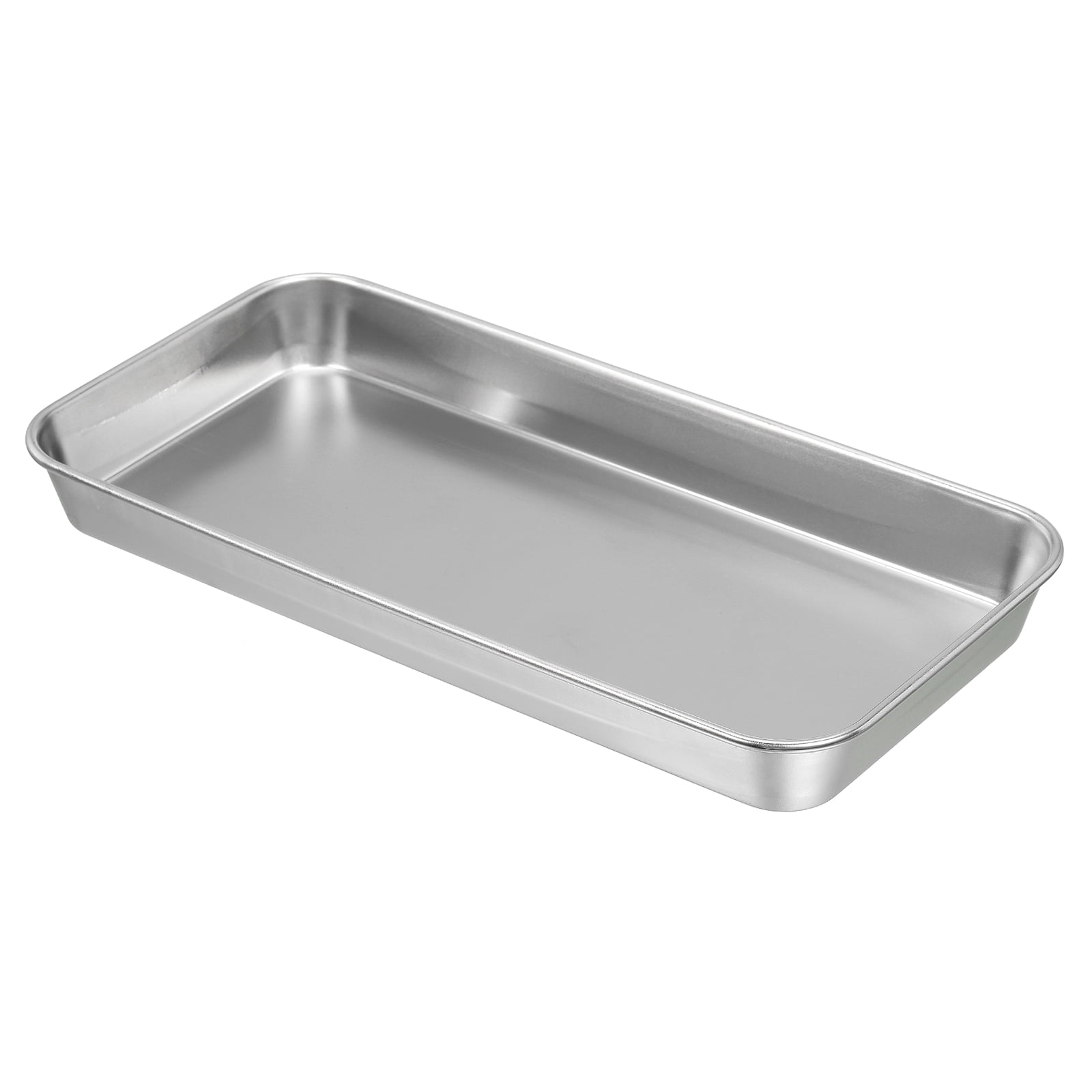 Uxcell 22.4x11.4cm Rectangular 304 Stainless Steel Tray Flat Lab ...