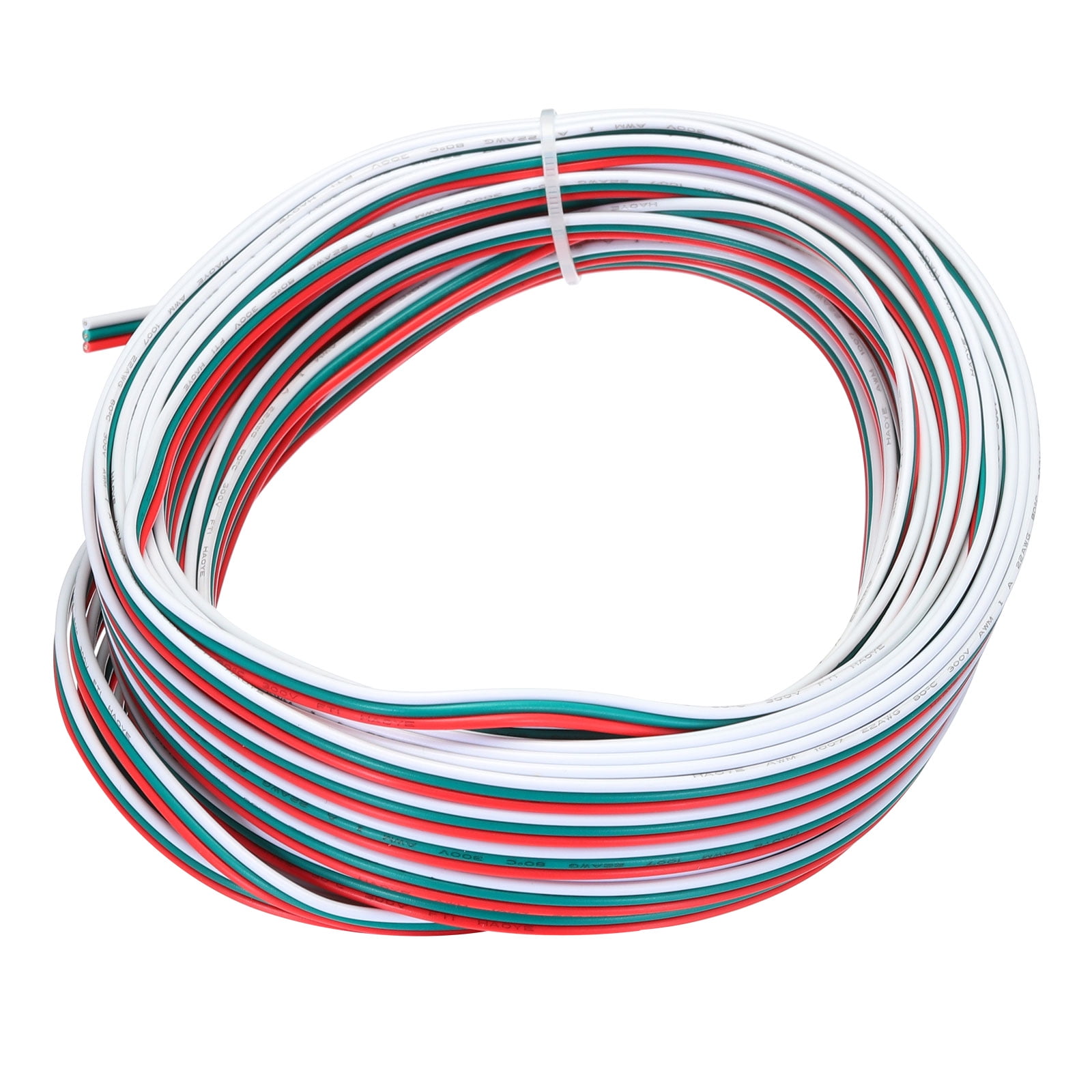 Uxcell 22 Gauge 3 Conductor Electrical Wire Tinned Copper Cable 49FT ...