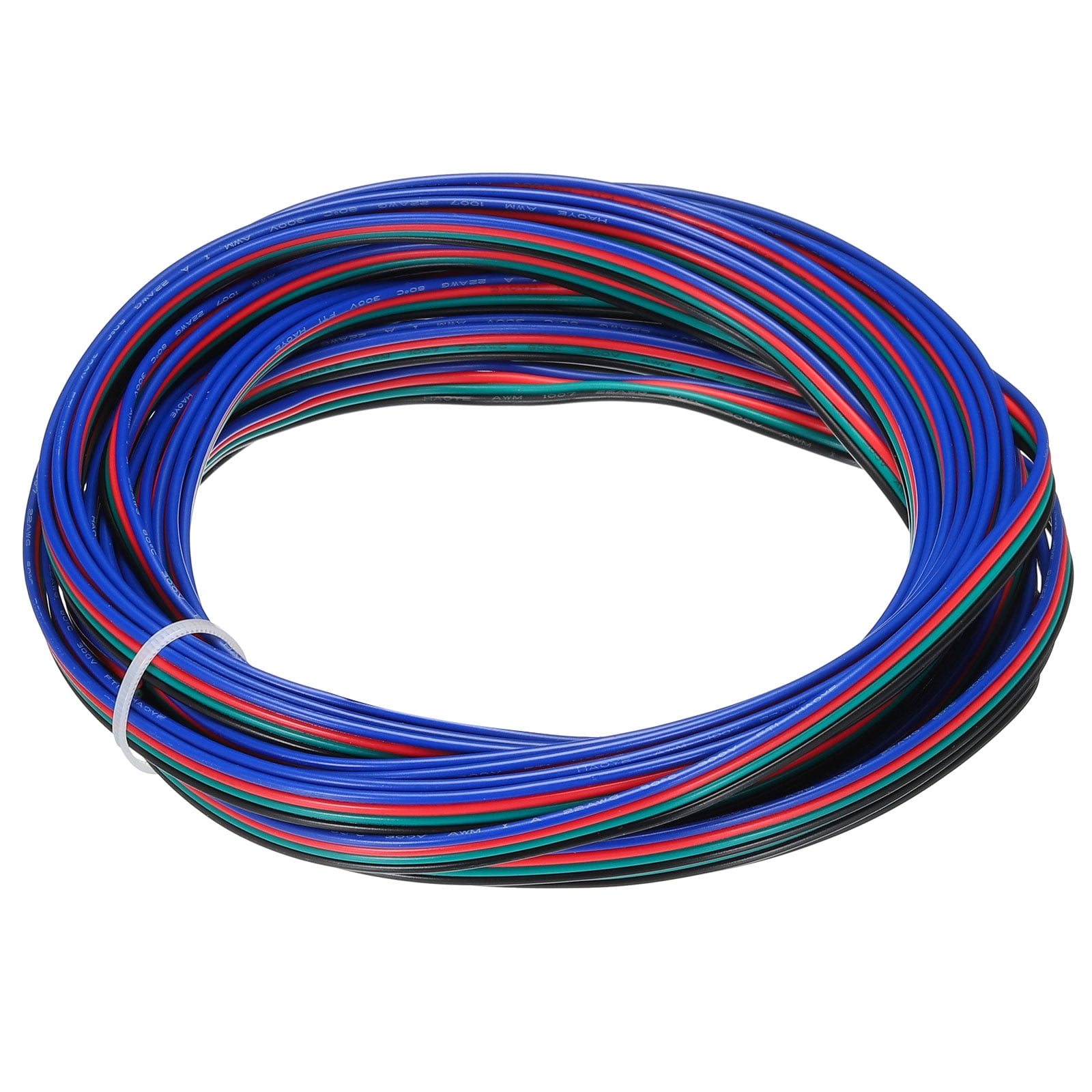 Uxcell 22 Gauge 4 Conductor Electrical Wire Tinned Copper Cable 25FT ...