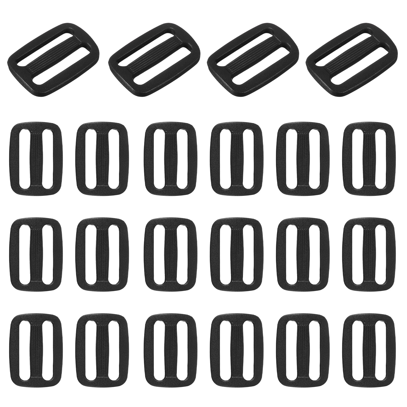 Uxcell 22 Pcs Black Plastic Tri-Glide Slider, 1 Inch Slide Clip ...