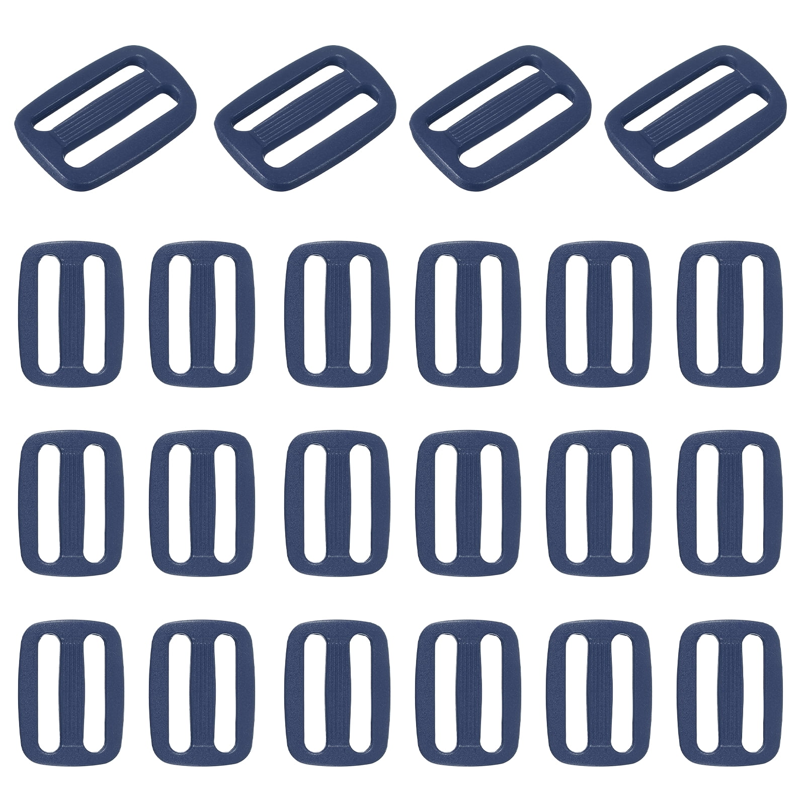 Uxcell 22 Pcs Navy Blue Plastic Tri-Glide Slider, 1 Inch Slide Clip ...