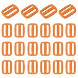 Uxcell 22 Pcs Orange Plastic Tri-Glide Slider, 1 Inch Slide Clip ...