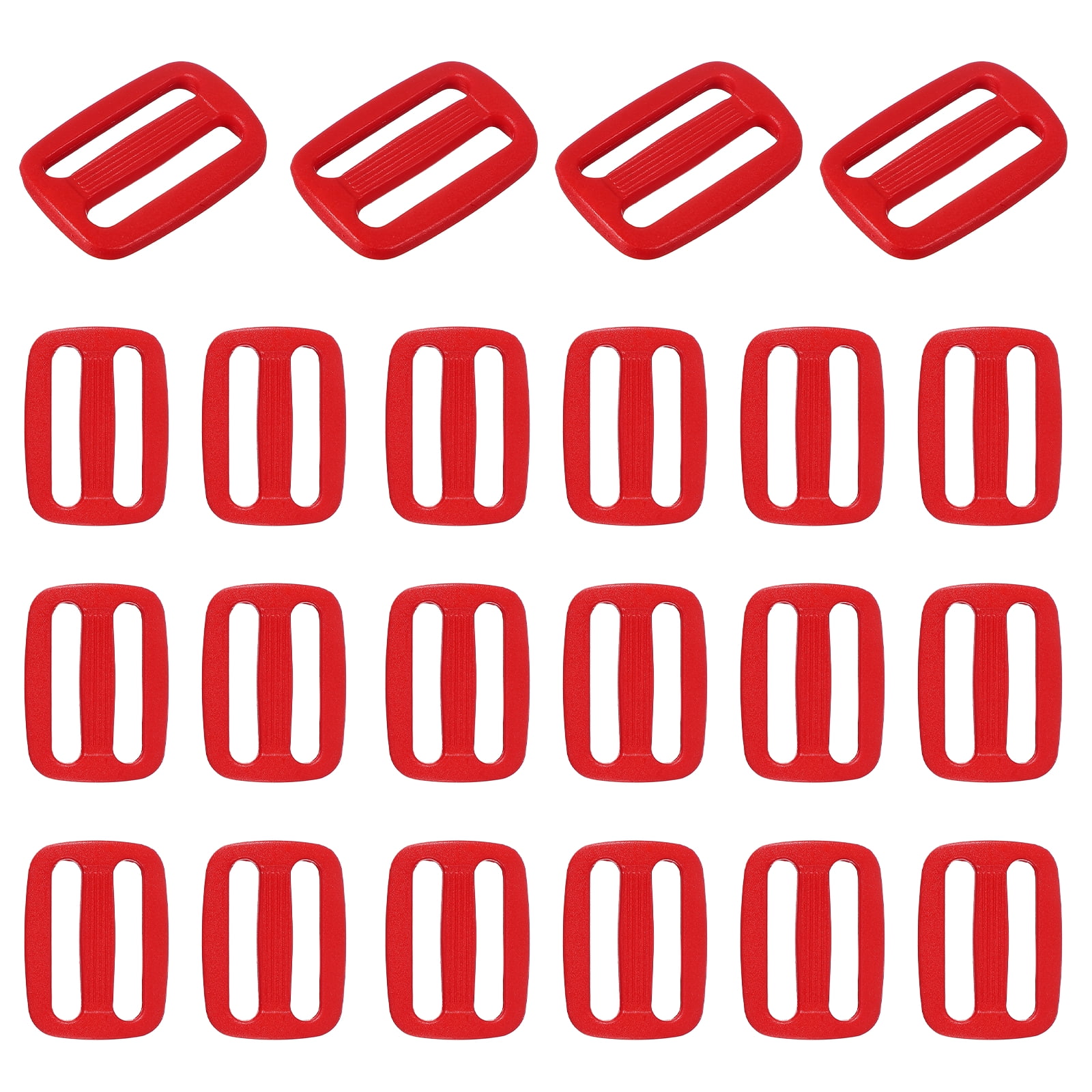 Uxcell 22 Pcs Red Plastic Tri-Glide Slider, 1 Inch Slide Clip ...