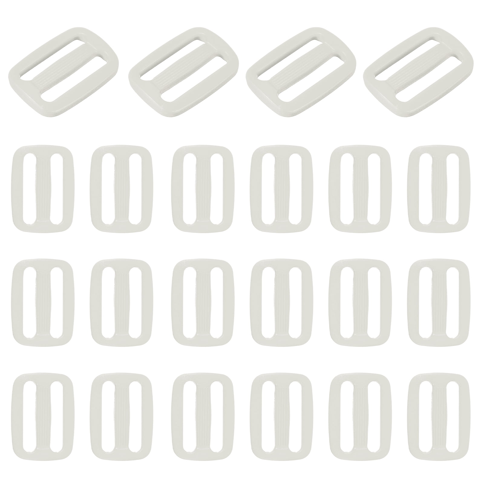 Uxcell 22 Pcs White Plastic Tri-Glide Slider, 1 Inch Slide Clip ...