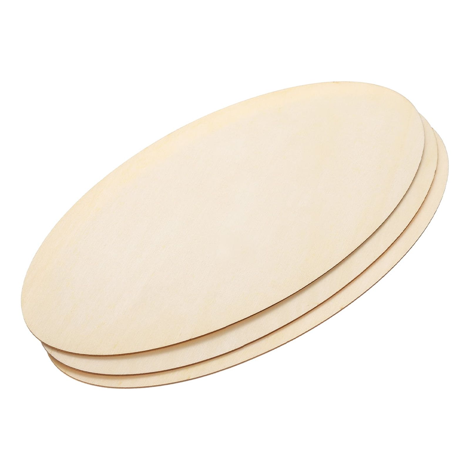 Uxcell 220x110mm Wood Pieces, 3 Pack Unfinished Oval Wood Shapes Blank ...
