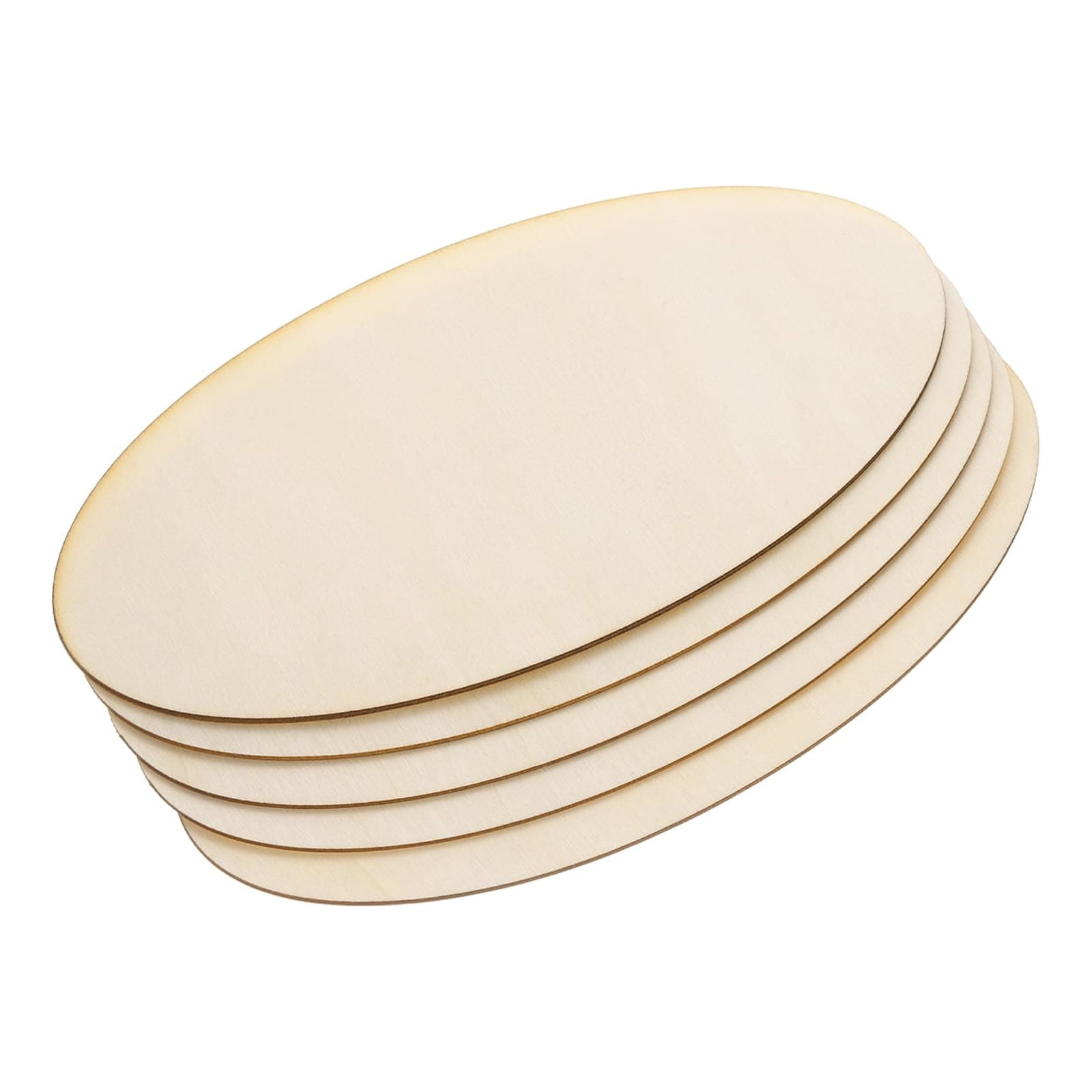 Uxcell 220x110mm Wood Pieces, 5 Pack Unfinished Oval Wood Shapes Blank ...