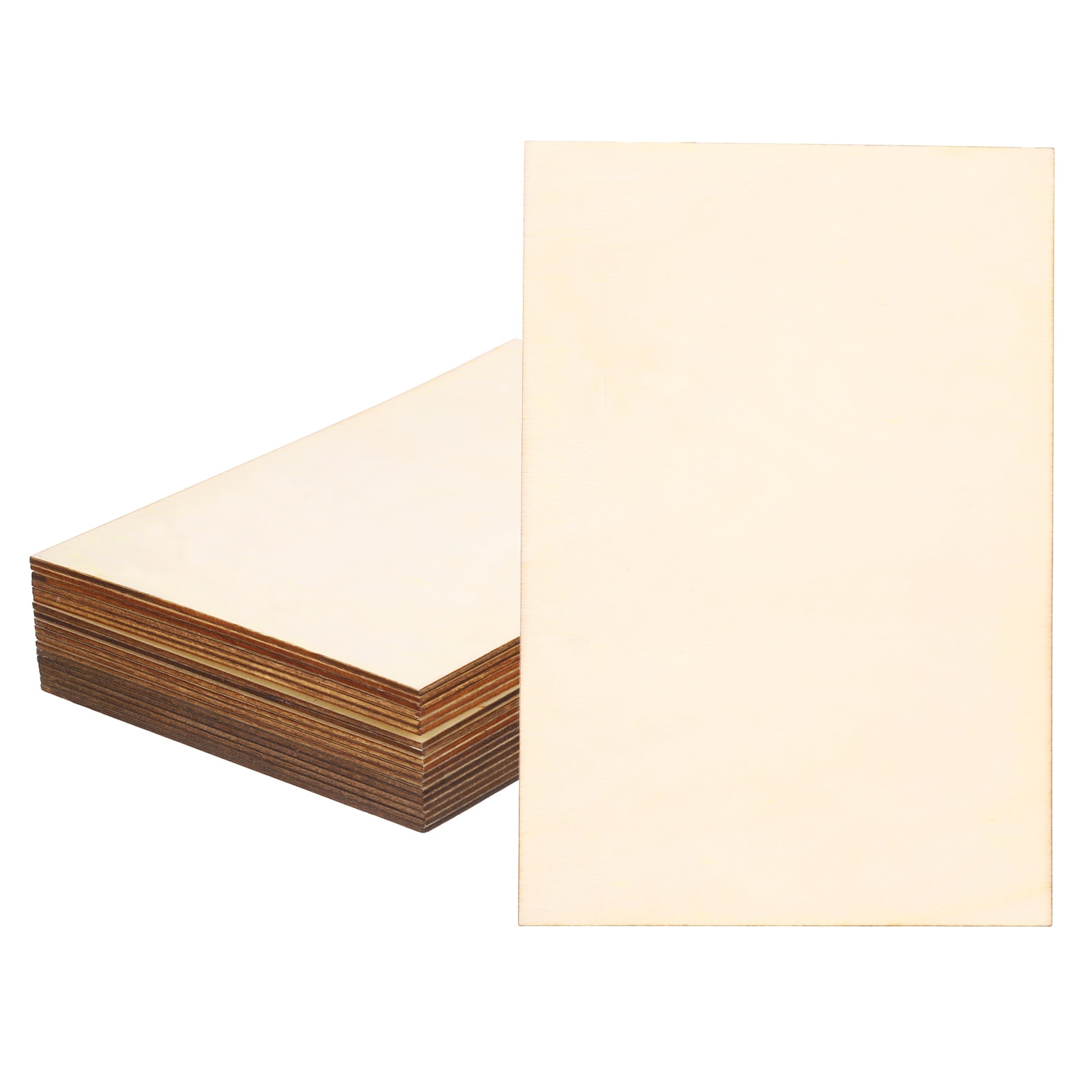 Uxcell 220x150mm Wood Pieces, 18 Pack Unfinished Rectangle Wood Shapes ...
