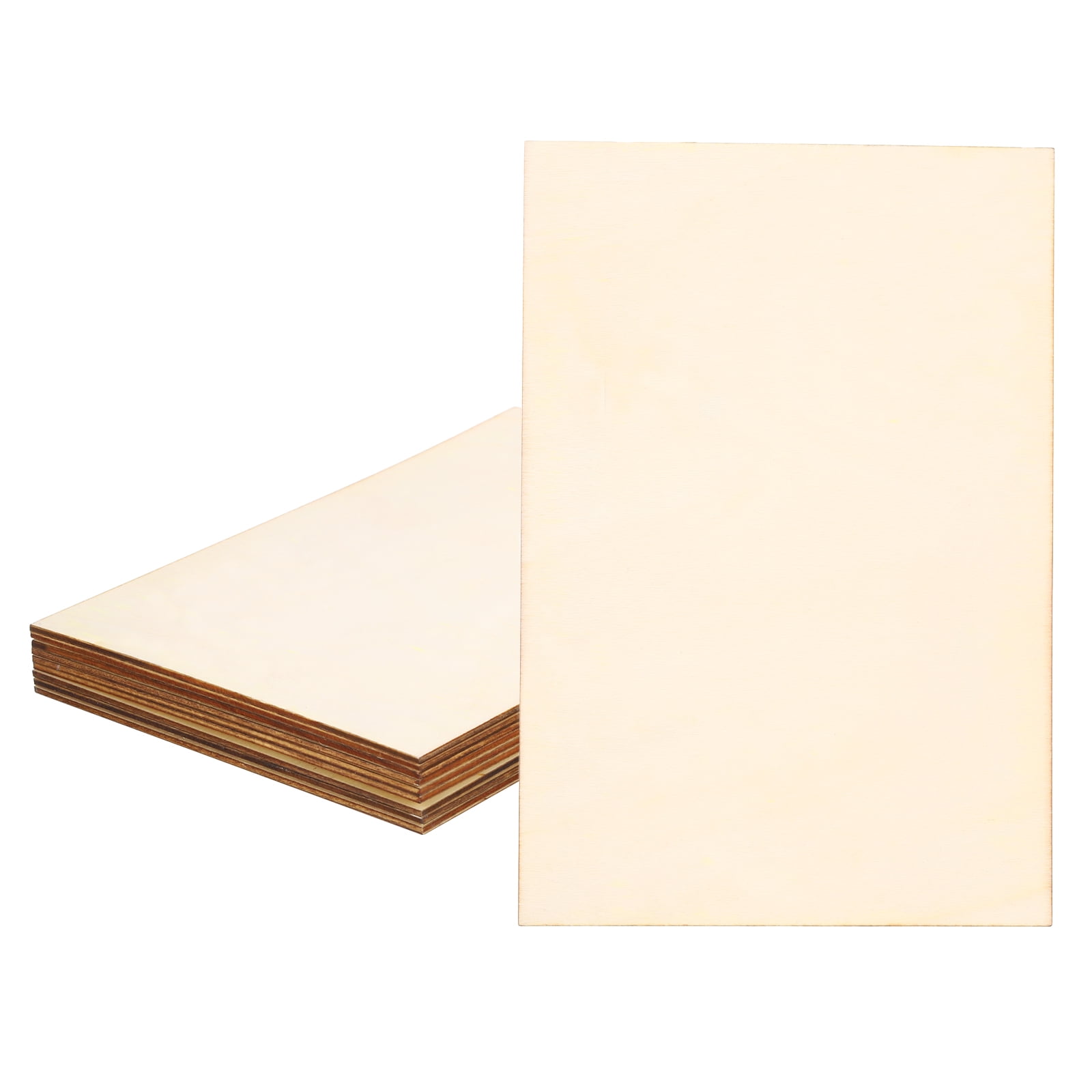 Uxcell 220x150mm Wood Pieces, 9 Pack Unfinished Rectangle Wood Shapes ...