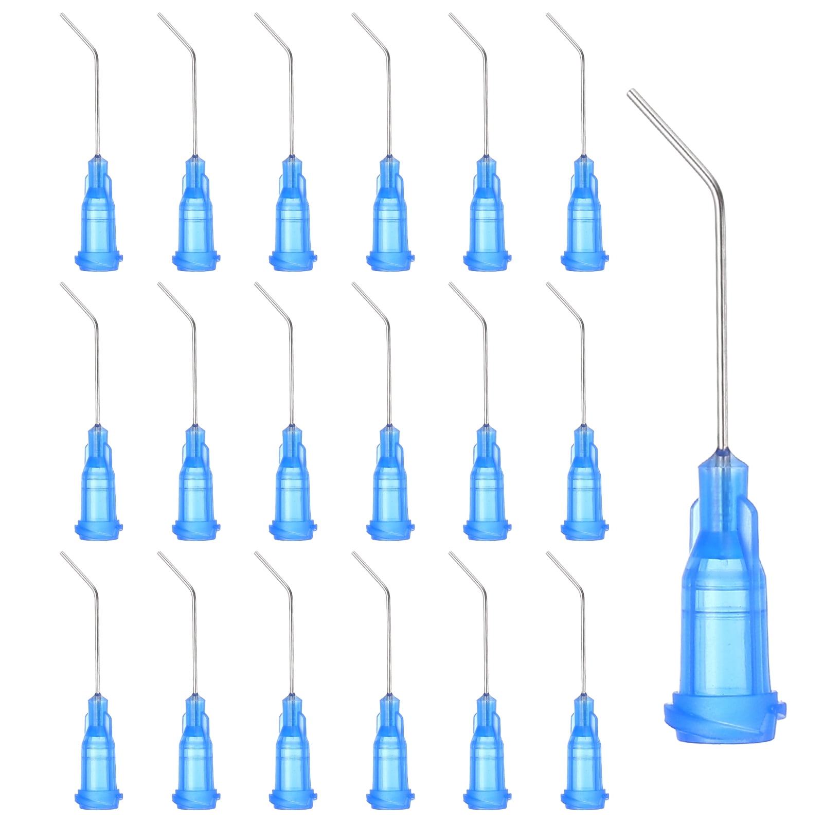 Uxcell 22Ga Angled Dispensing Needles, 66Pcs 1Inch 45° Curved ...