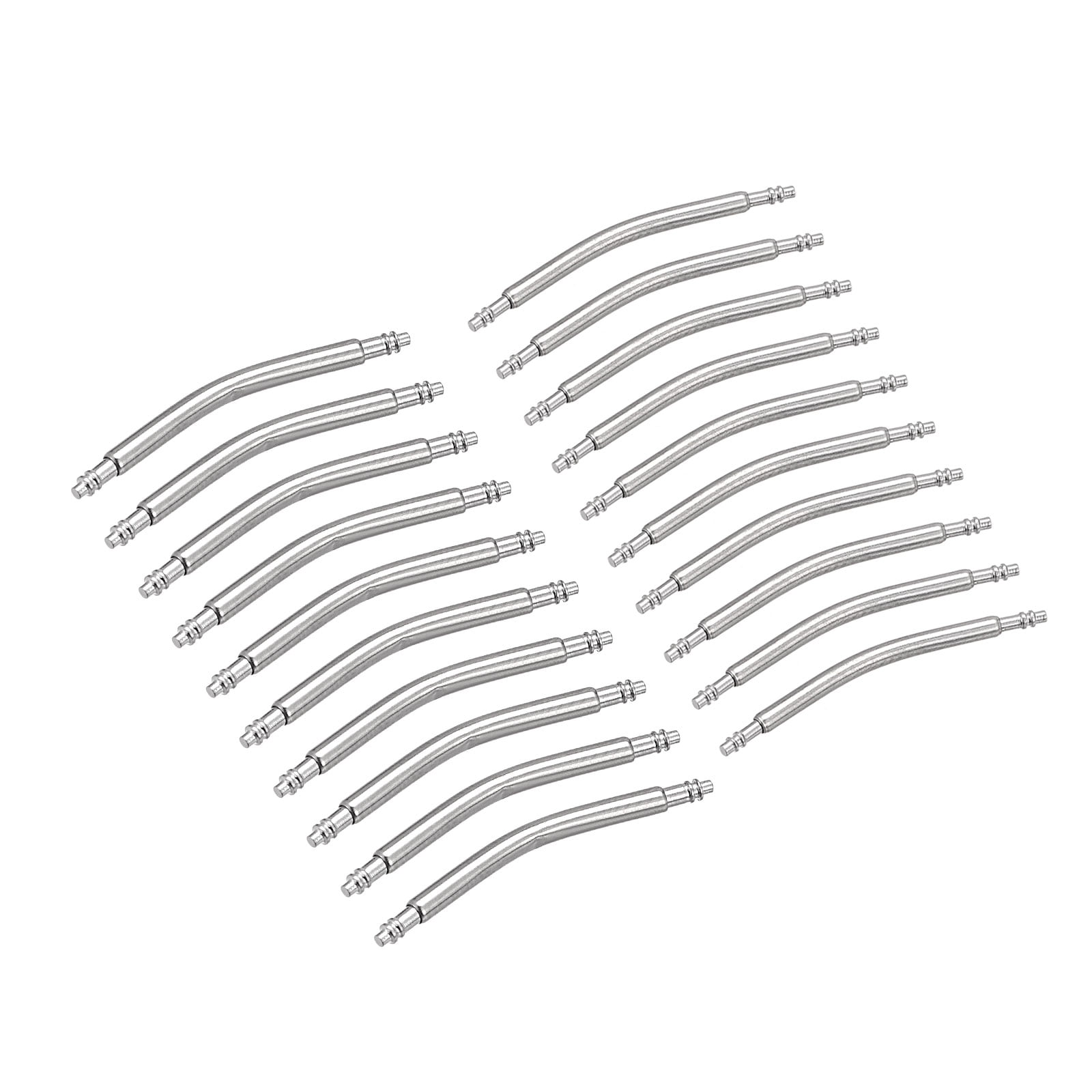 Uxcell 22mm Curved Spring Bar Pins 1.5mm 1.8mm Dia Stainless Steel ...
