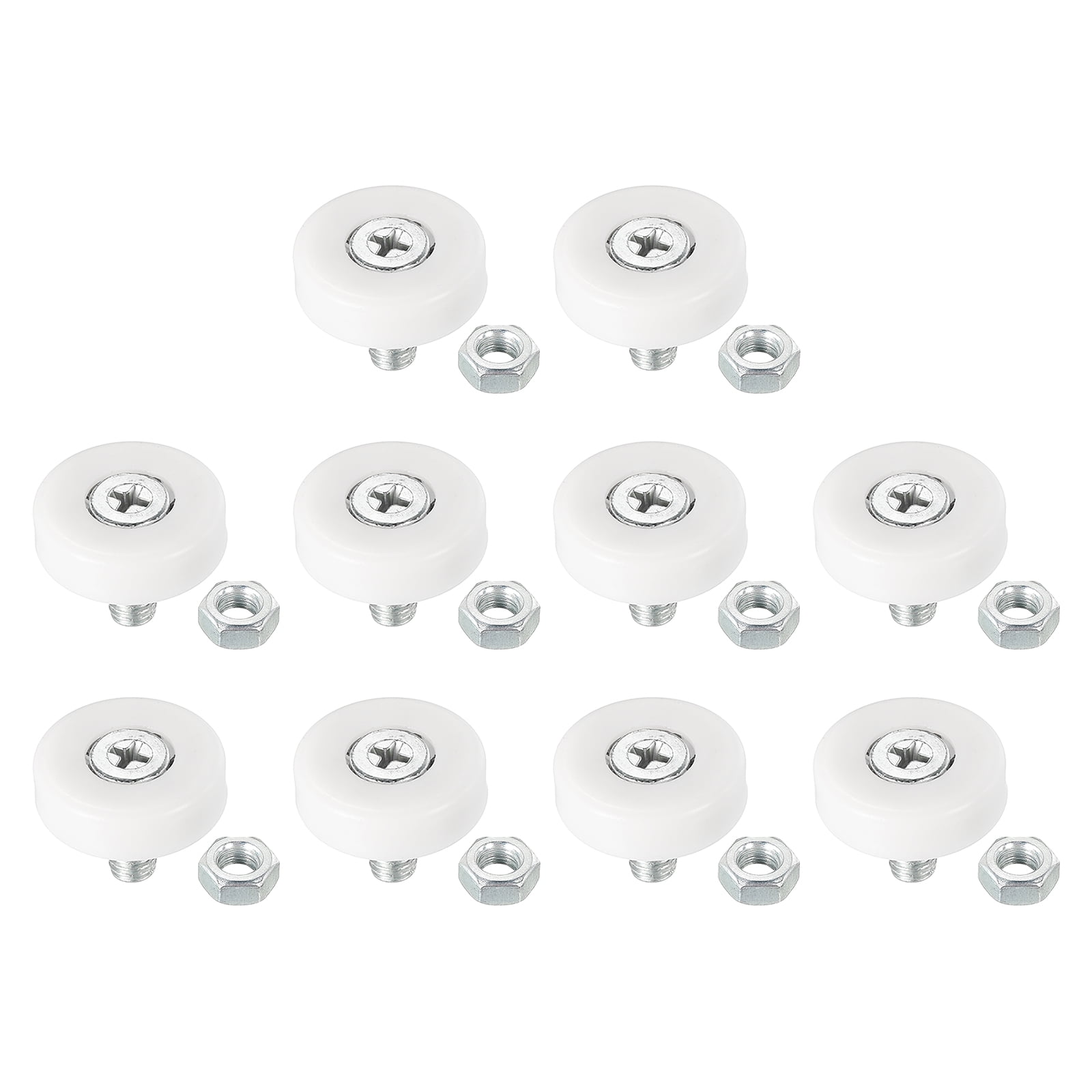 Uxcell 22mm Drawer Rollers, 10 Pack Plastic Drawer Pulley Bearing Small ...